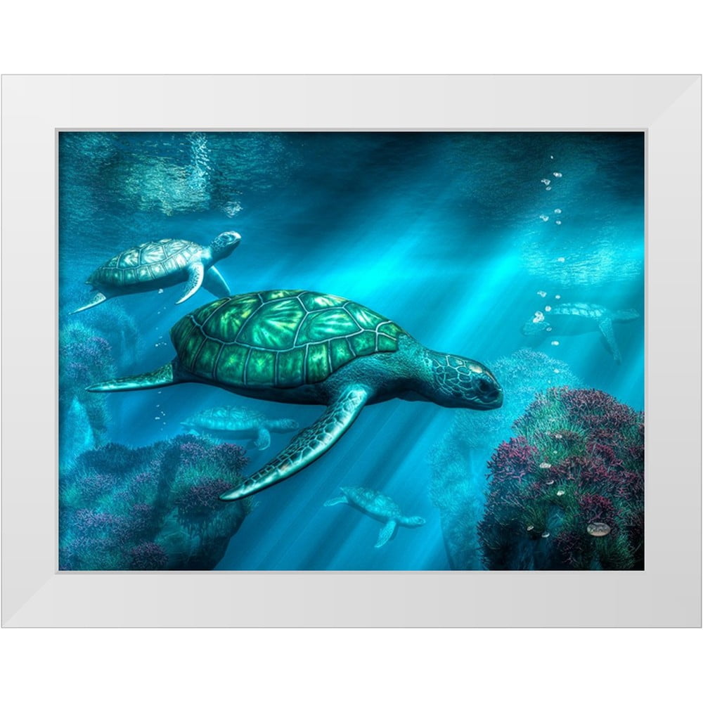 Eskridge, Daniel 32x25 White Modern Wood Framed Museum Art Print Titled ...