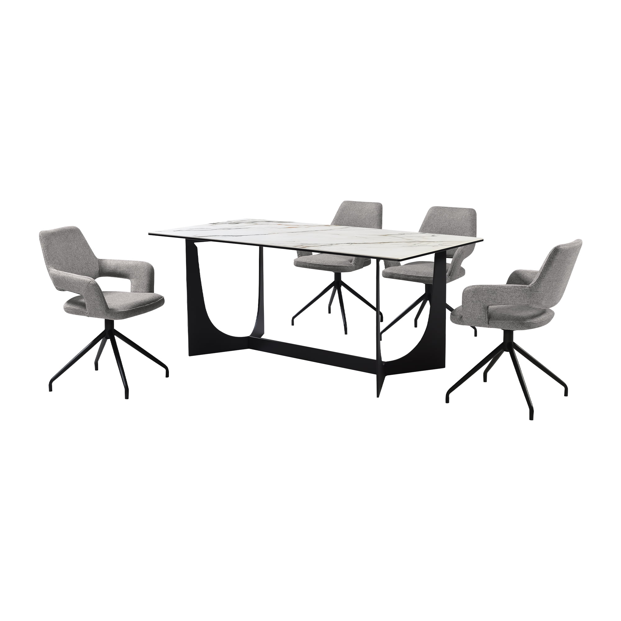 Esme Dining Table in Stone and Metal - Walmart.com