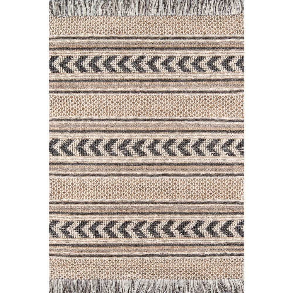 Esme Wool and Jute Hand Woven Charcoal Area Rug 2' X 3' - Walmart.com
