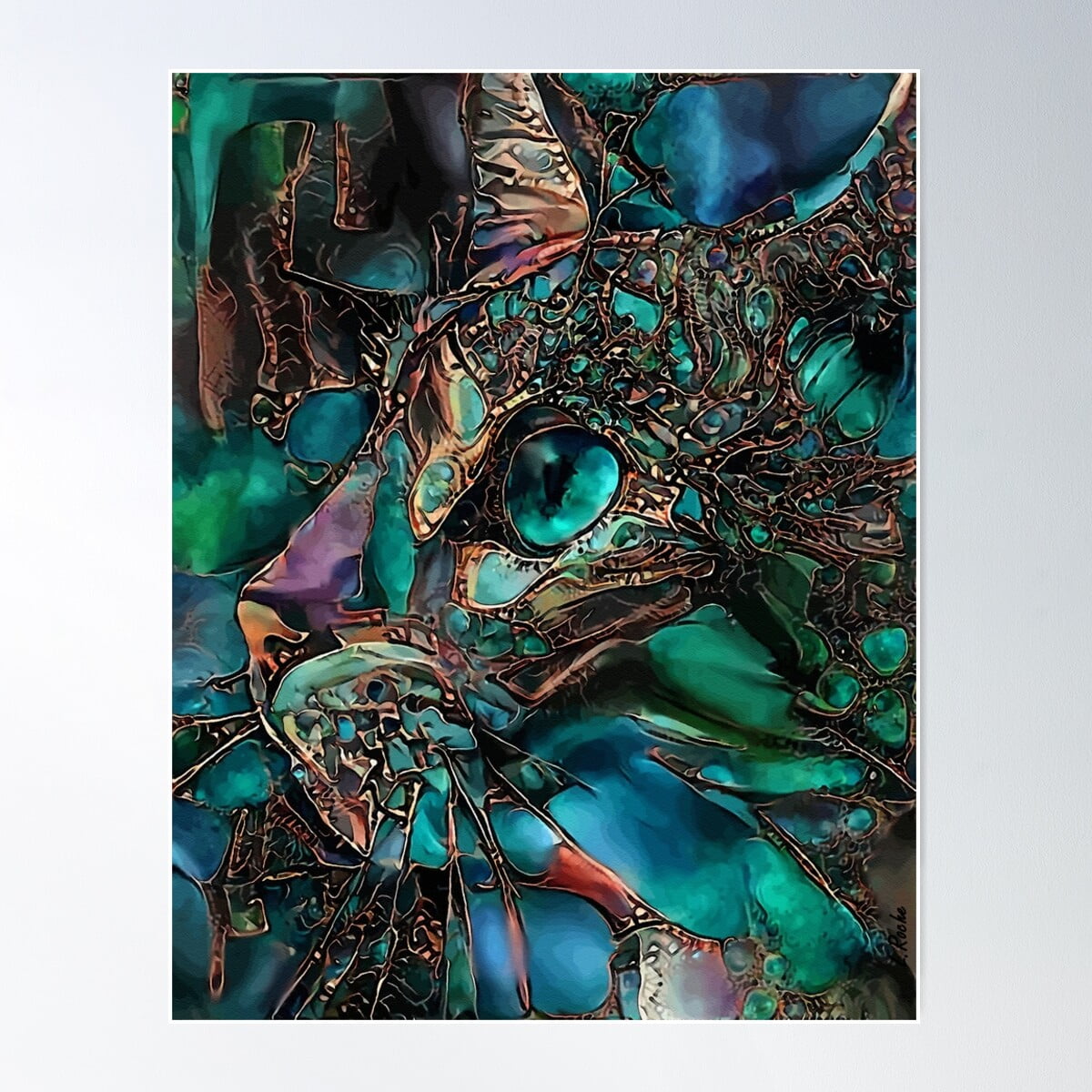 Esmeralda - Cat, Chat, Cat - Lea Roche Paintings Poster Wall Art ...