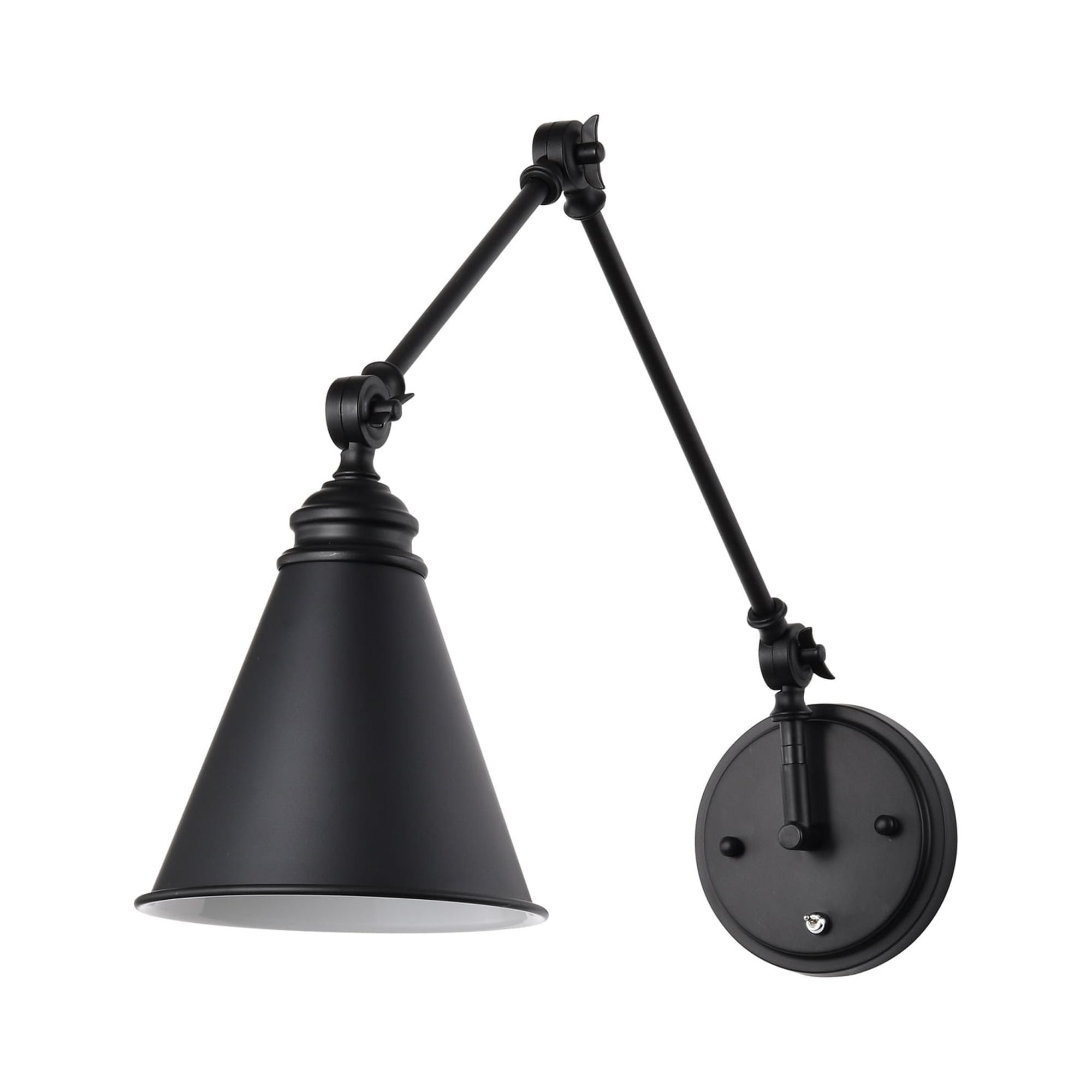 Esmerelda Wall Lamp Sconce Matte Black Swing Arm 1-light - Walmart.com