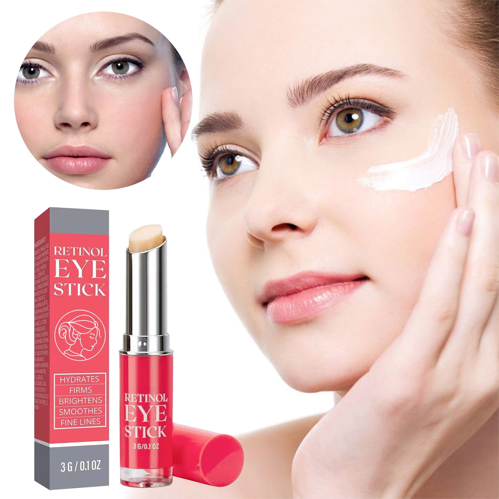 Esmndop Retinol Eye Stick, Eye Cream Eye For Dark Circles Puffiness Eye ...
