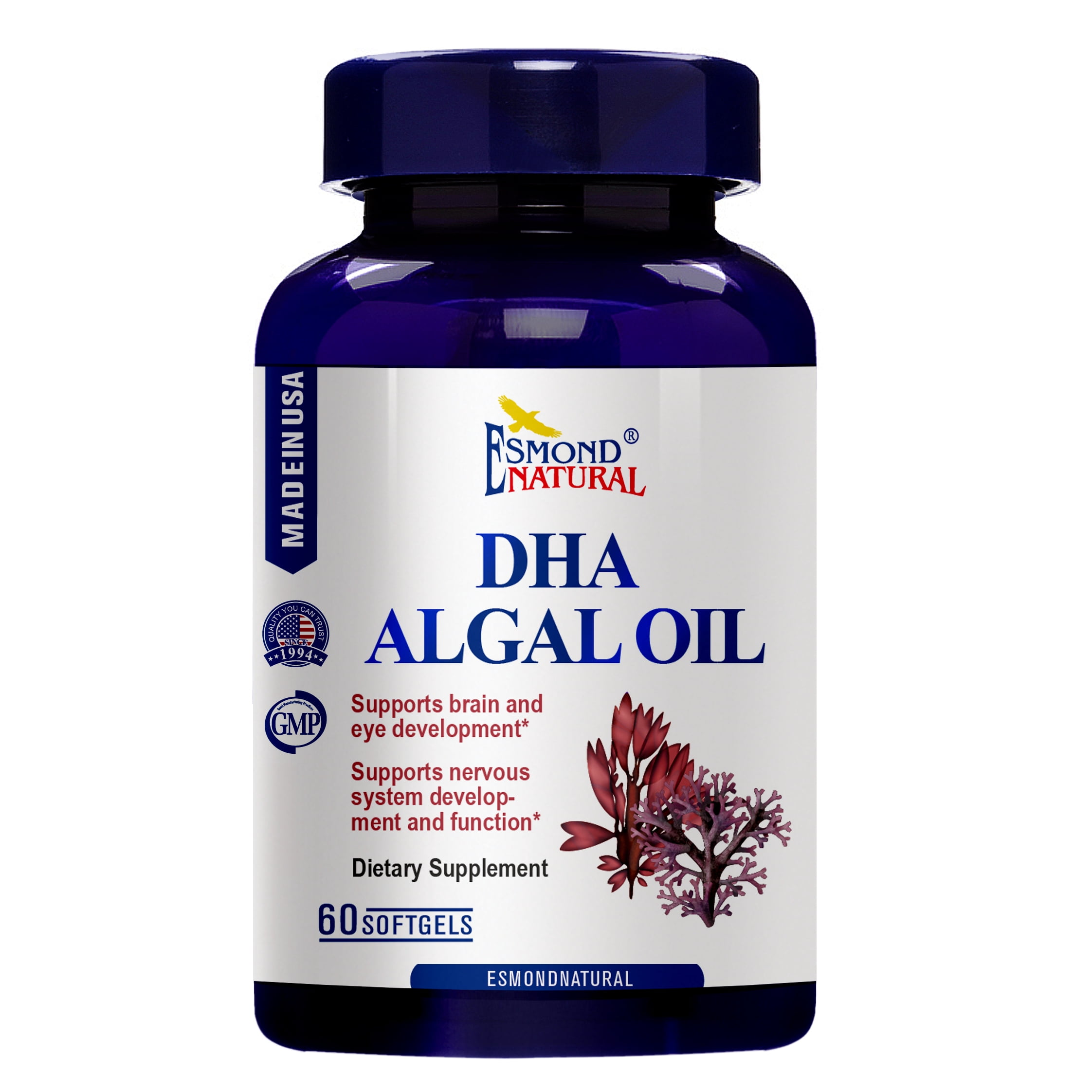 Esmond Natural DHA Algal Oil 60softgels - Walmart.com