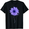 Esophageal Cancer Awareness Sunflower Periwinkle ribbon T-Shirt100 ...