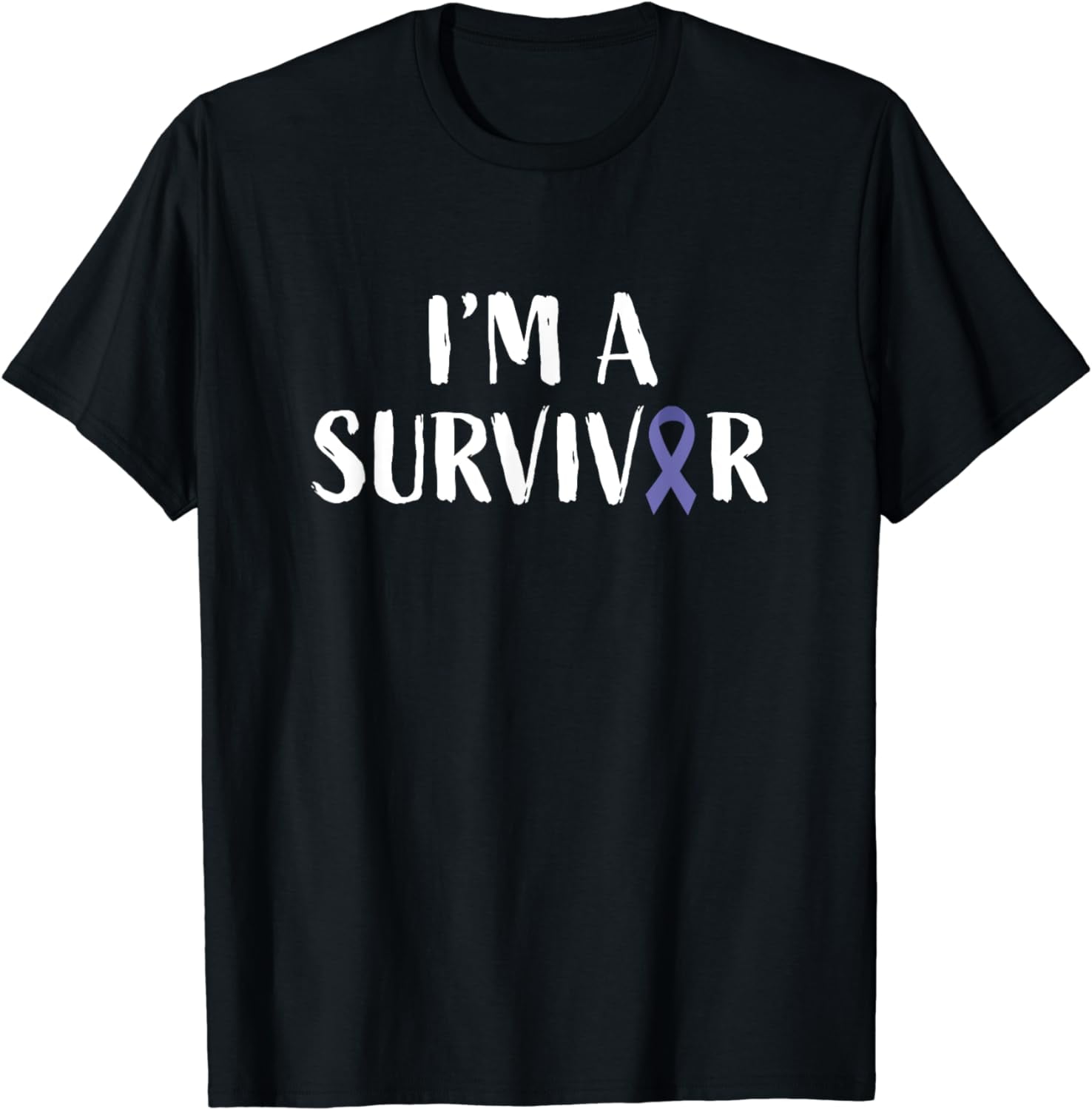 Esophageal Cancer Periwinkle Ribbon Survivor Awareness T-Shirt - Walmart.com