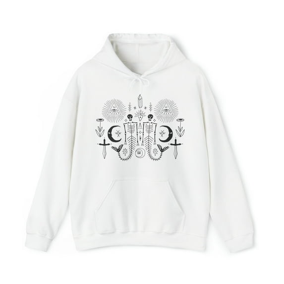 Esoteric T-Shirt Occult Symbols Mermaid Skeleton Evil Eye T-Shirt ...