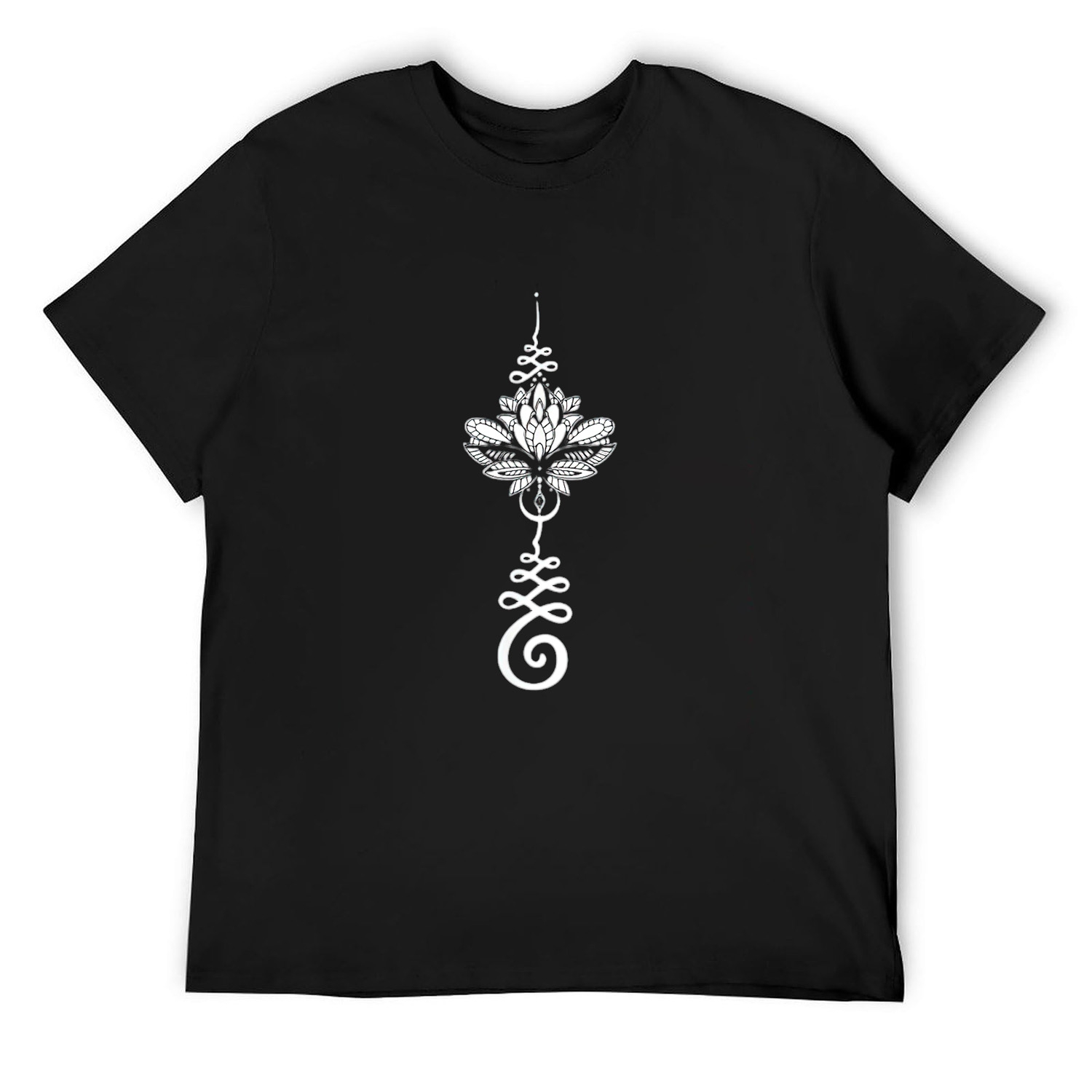 Esoteric Unalome Lotus I Cosmic Boho Yoga T-Shirt Black X-Large ...