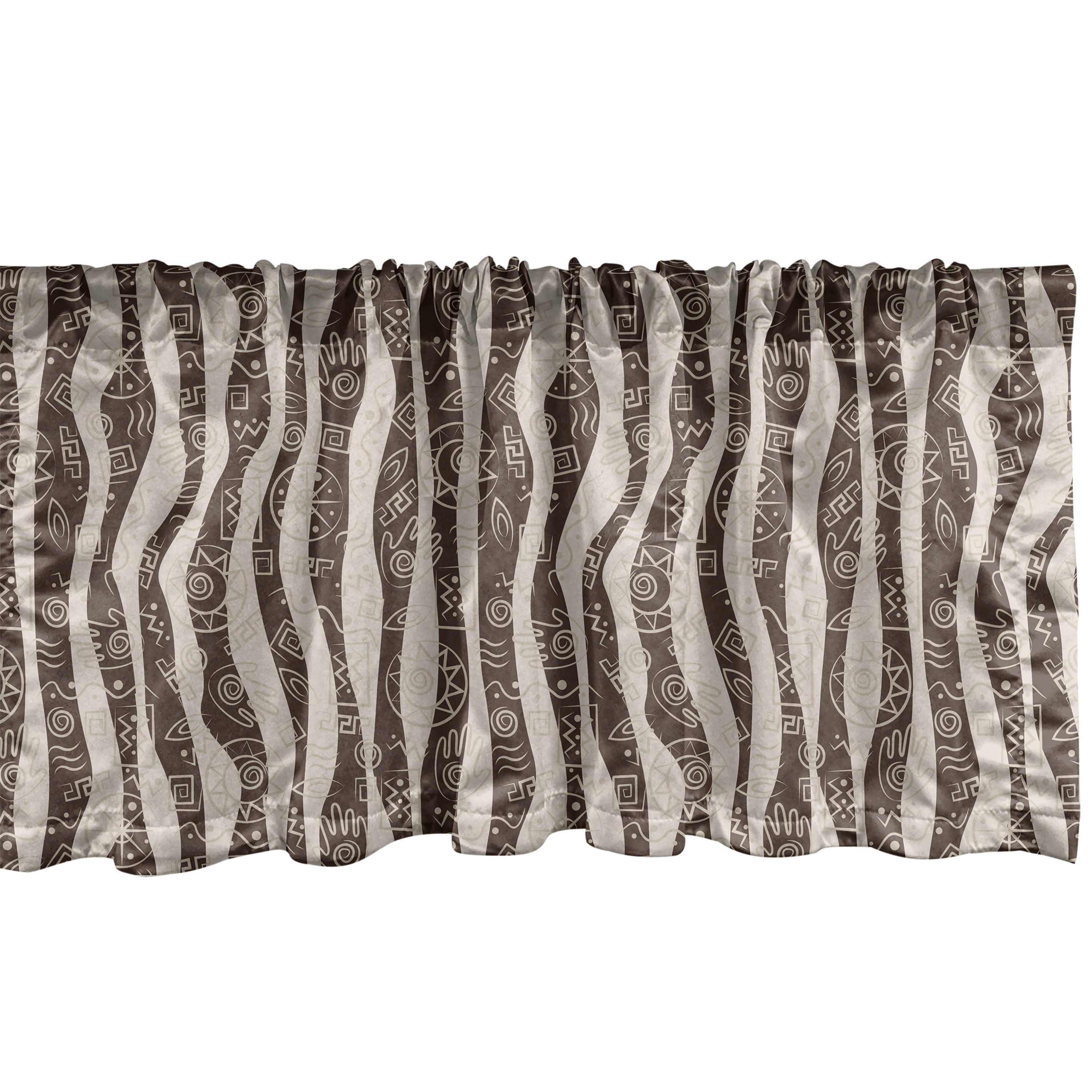 Esoteric Window Valance, Oriental Themed Hand Compass Star Map and Eye ...