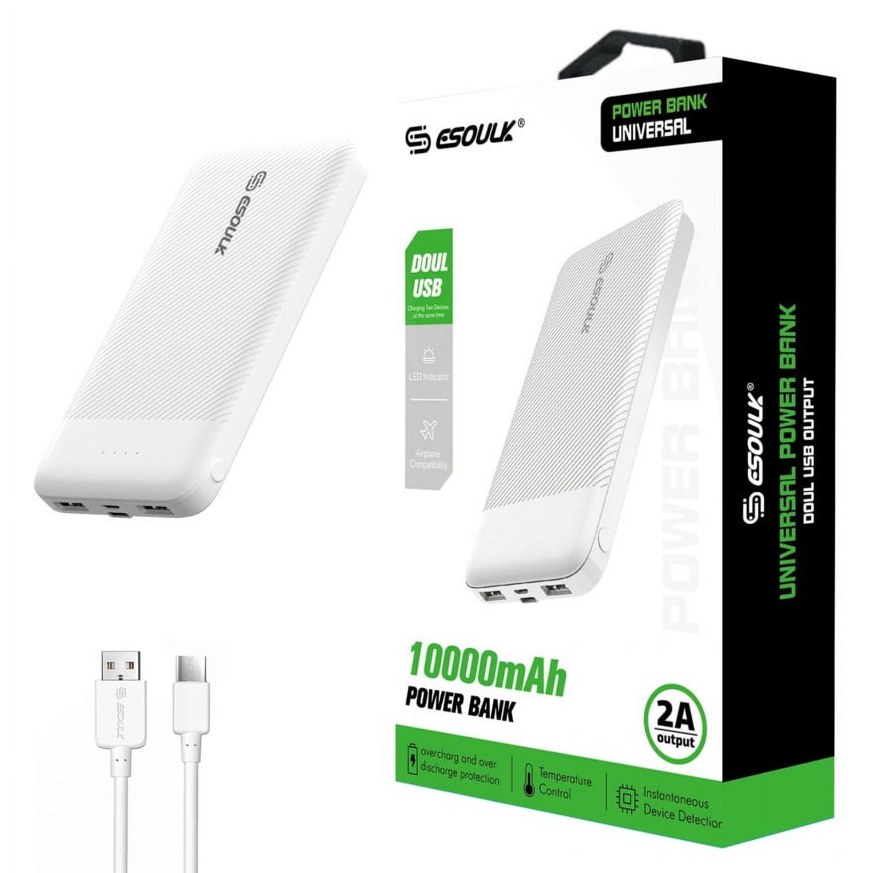 Esoulk 10000mAh Universal White Power Bank - Walmart.com
