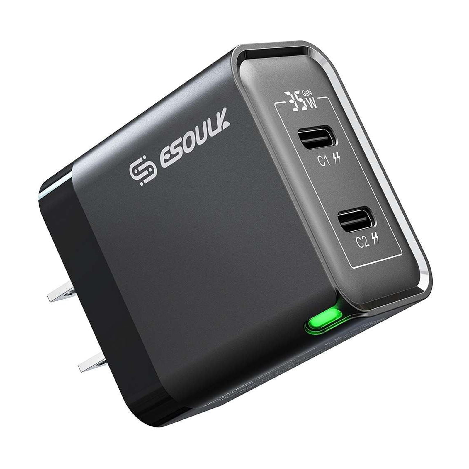 Esoulk 35W Dual Port USB-C, GaN Technology, Mini Compact, Super Fast ...