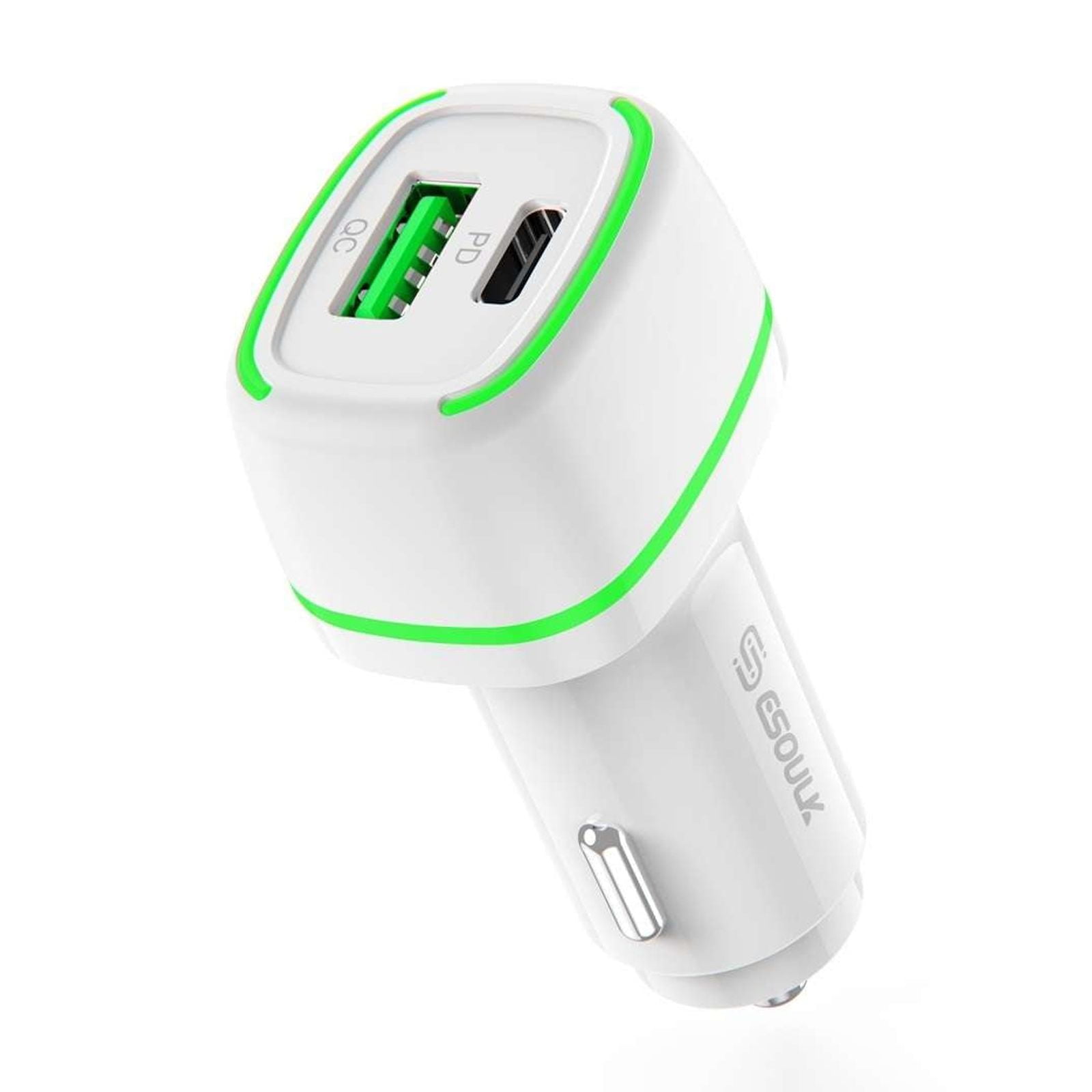 Esoulk 36W PD 2-Port, USB-C & USB-A Fast Charge Car Charger for Boost ...