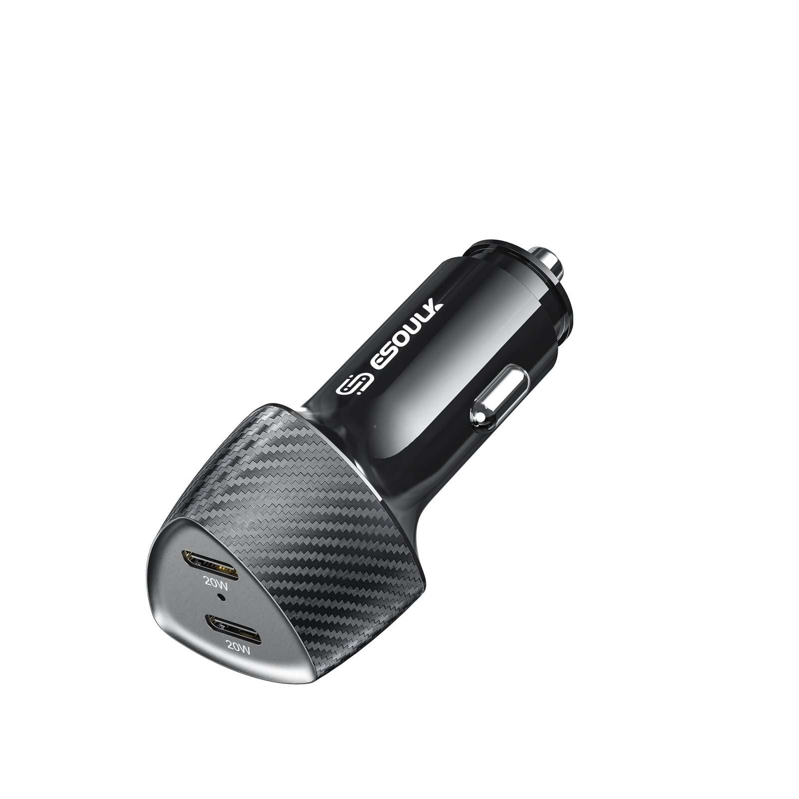 Esoulk 40W PD Dual Type-C USB Ports, Fast Charging Car Charger for TCL ...