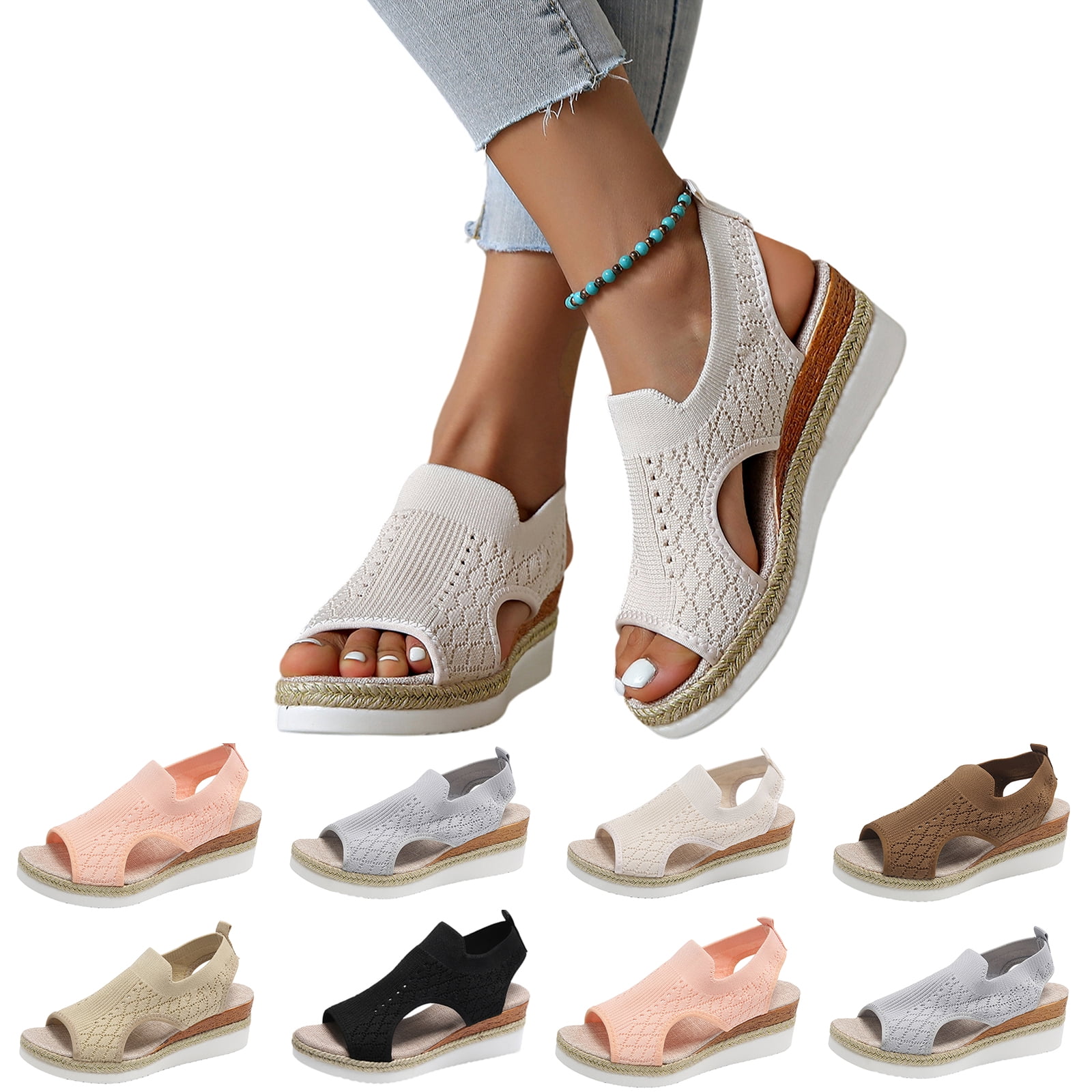Espadrilles Sandals For Women Shoes Breathable And Comfortable Mesh ...