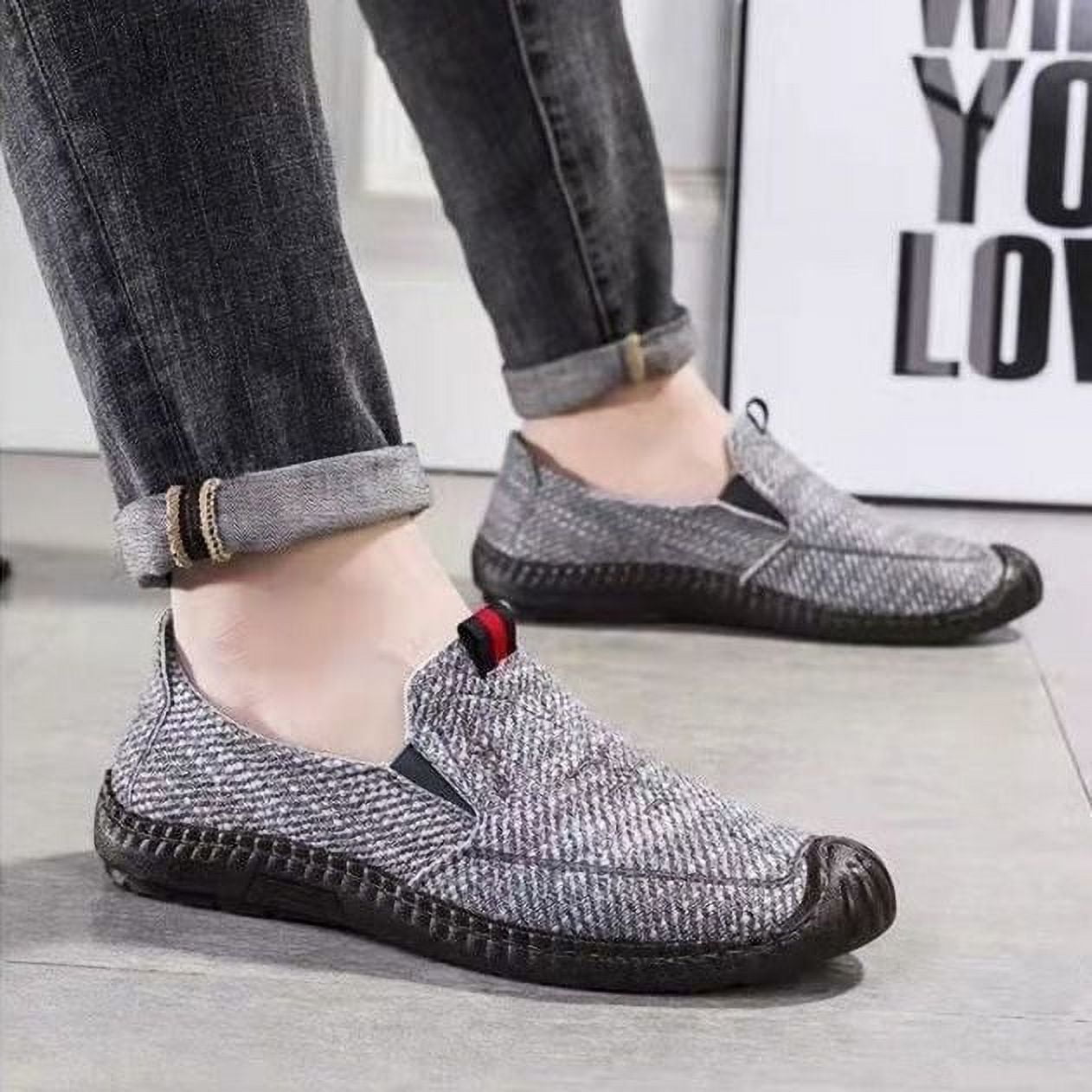 Espadrilles for Men Men's Classic Canvas Round Cap Toe Espadrilles ...