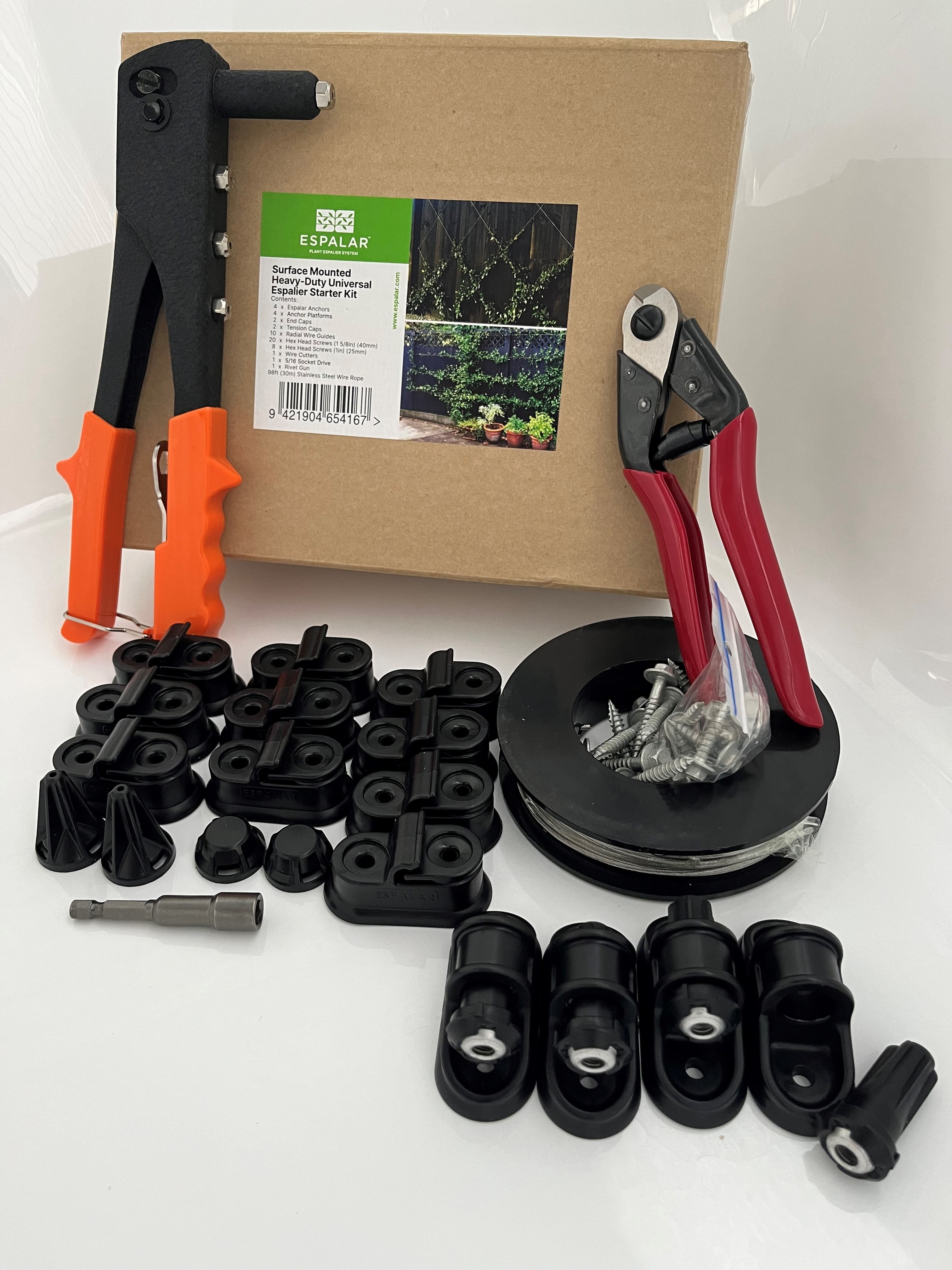 Espalar Universal Starter Kit for Espalier, Heavy Duty Wire Trellis for ...