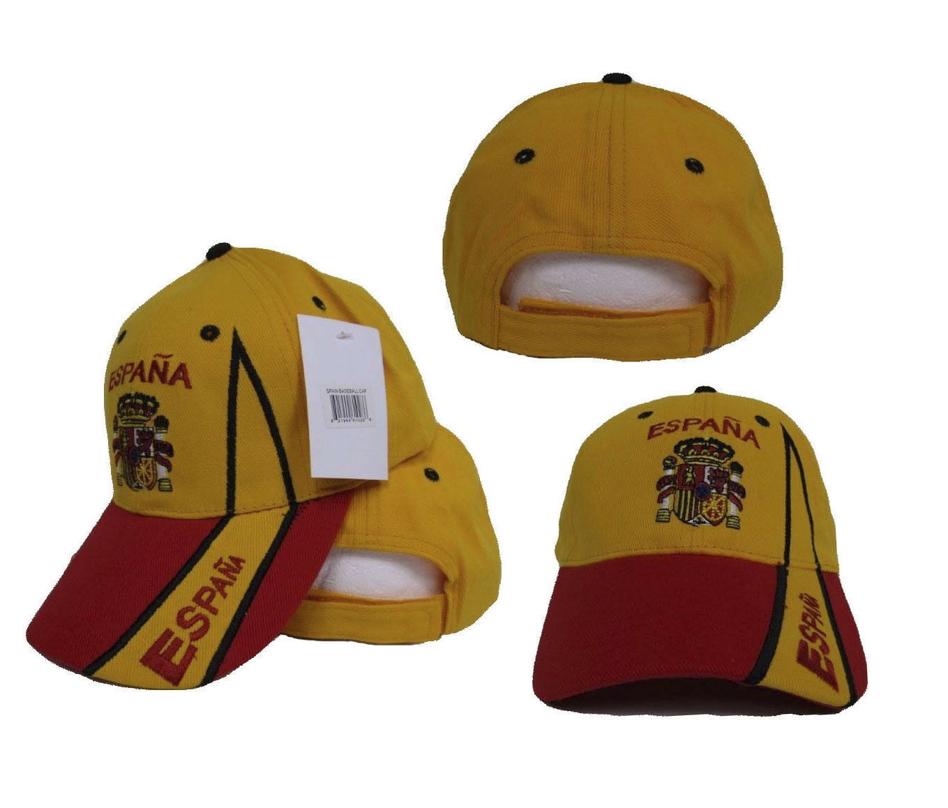Espana Spain Spanish Yellow and Red Baseball Hat Cap 3D embroidered ...