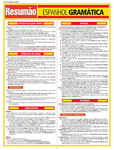 Espanhol Gramatica - Colecao Resumao - Walmart.com