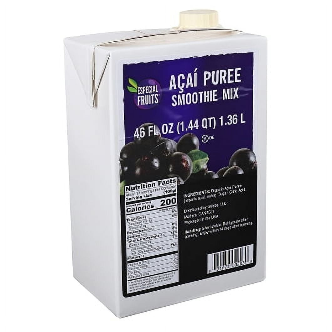 Especial Acai Puree Case, 46 oz - Case of 6 - Walmart.com
