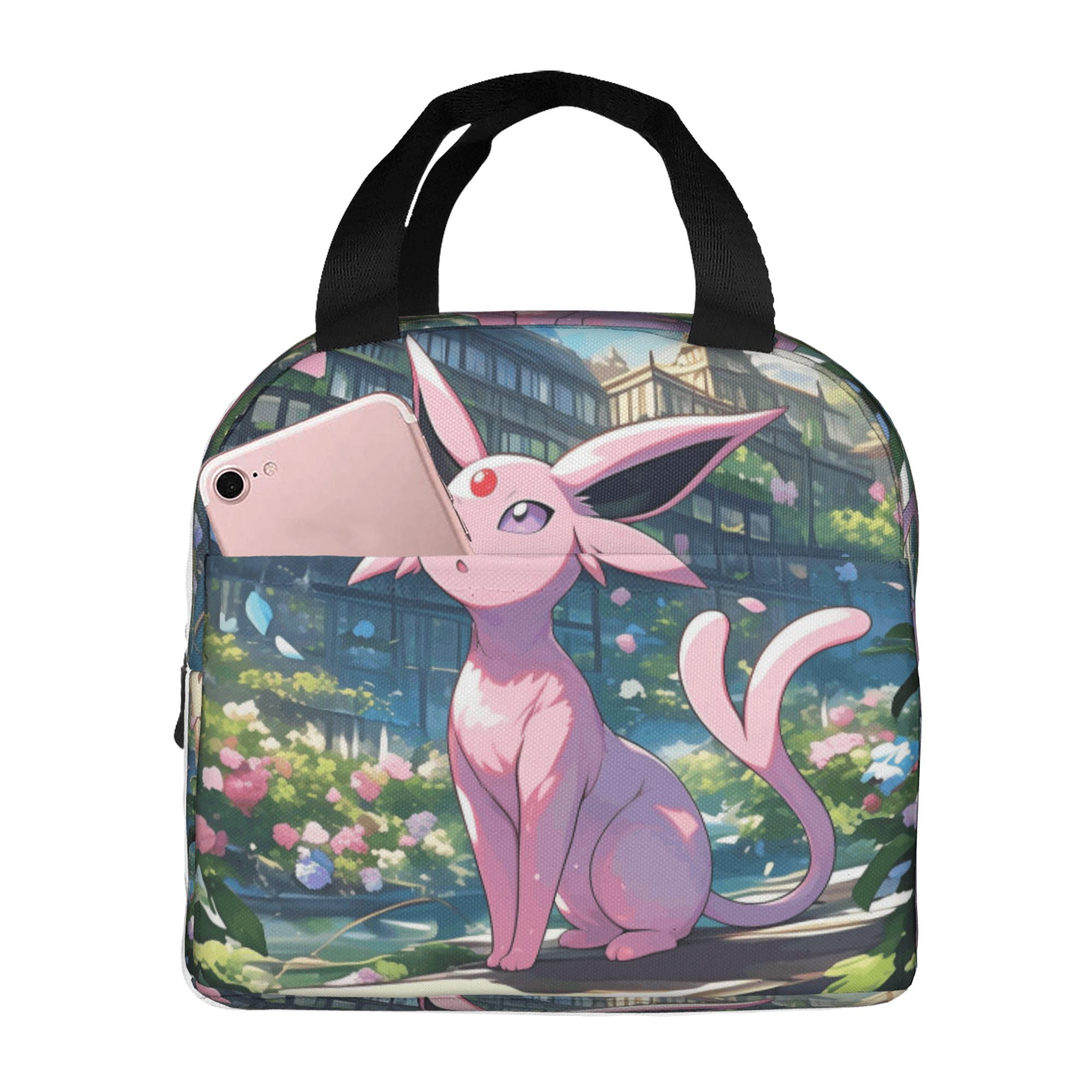 Espeon Lunch Bag Portable Tote Bag Insulated Lunch Box Picnic Beach ...