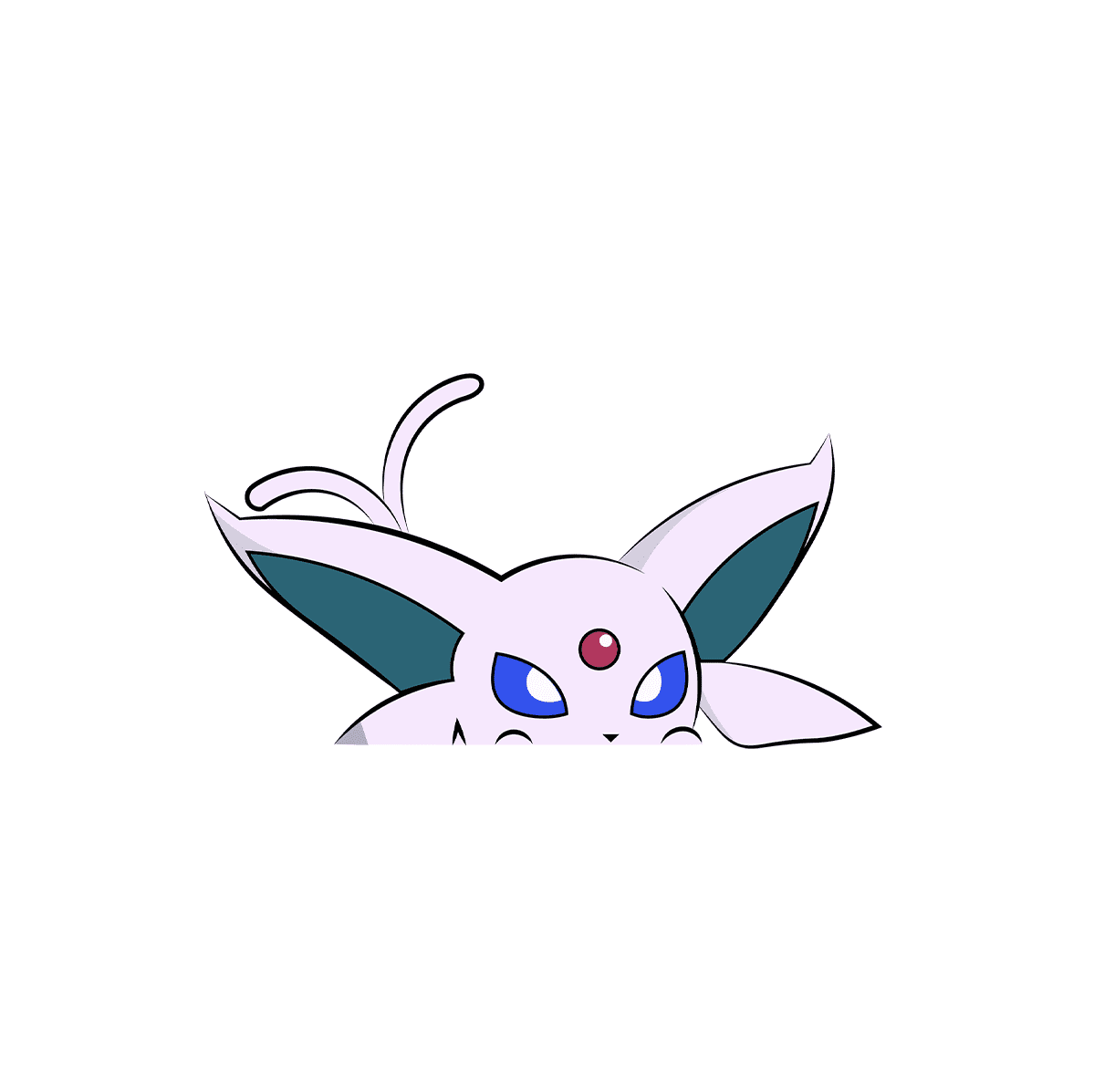 Espeon Peeking Sticker – Sweet, Sleek & Psychic - Walmart.com