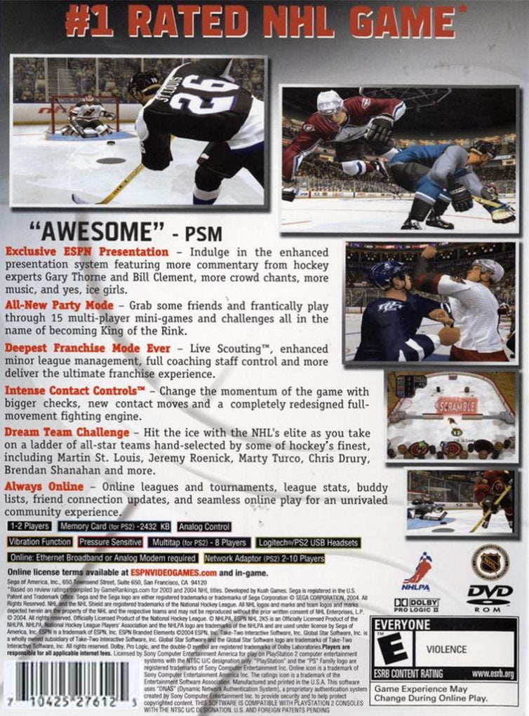 Pre-Owned Espn:Nhl 2K5 (Playstation 2) (Good) - Walmart.com