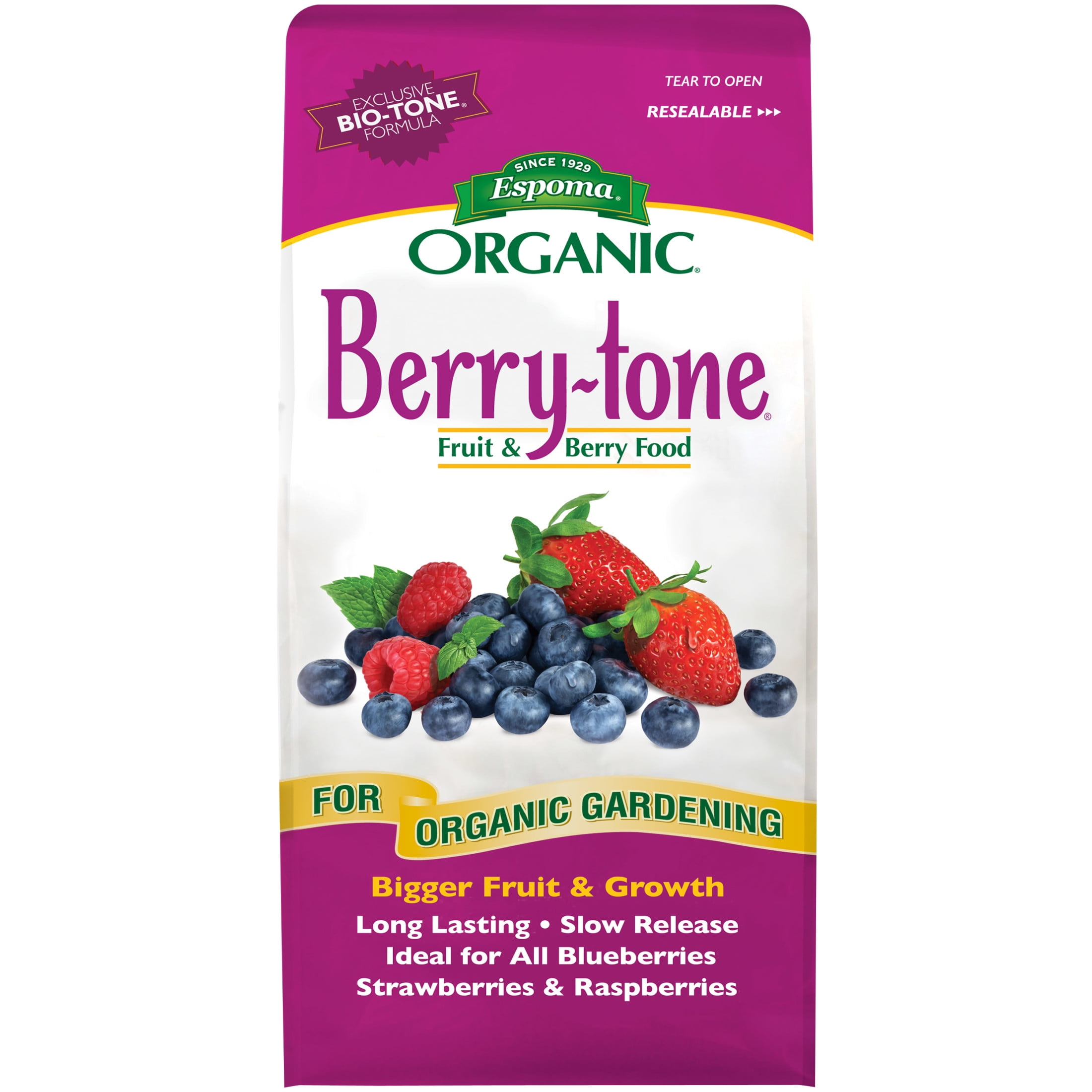 Espoma Berry Tone Plant Food 4 lbs for Blueberries & Raspberries ...