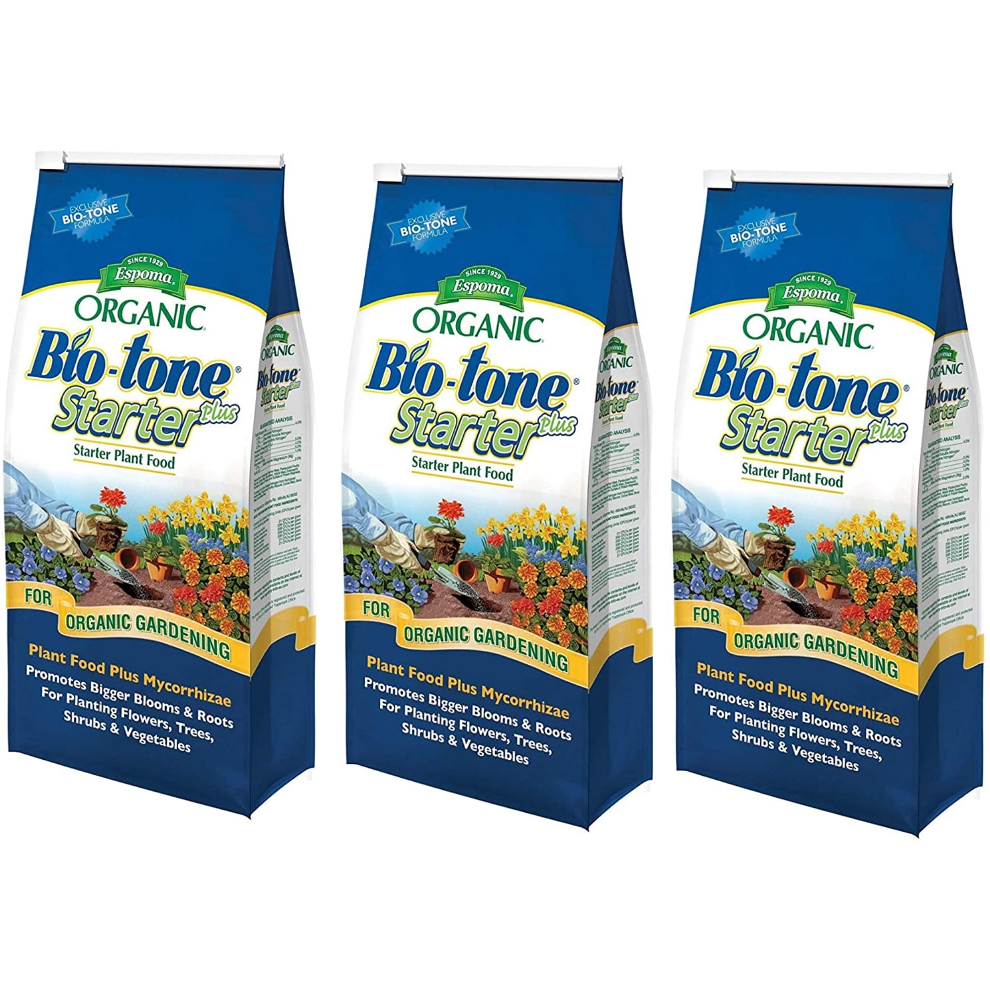 Espoma Organic Bio-Tone Starter Plus Fertilizer with Mycorrhizae, Soil ...