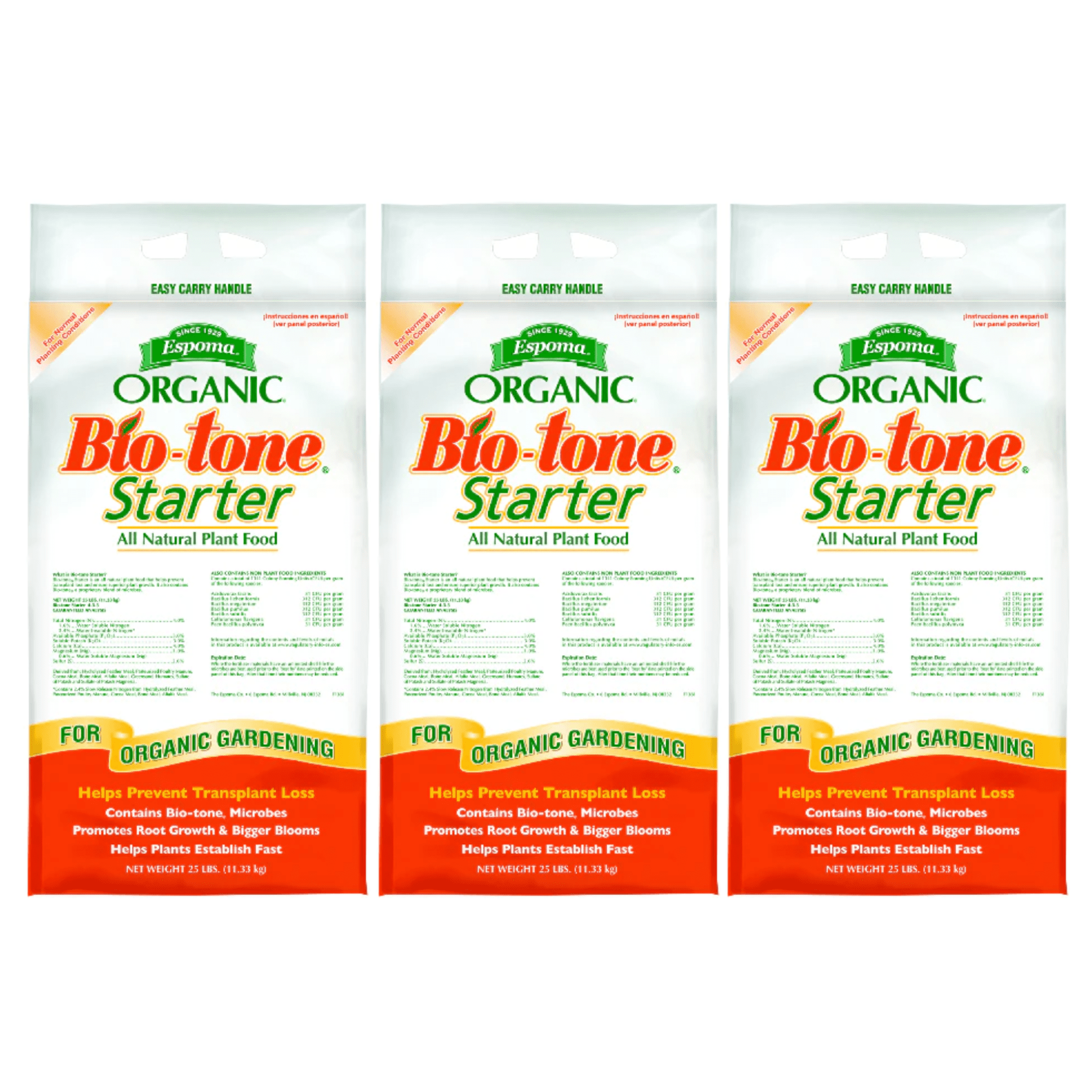 Espoma Company - Pro Granular Bio-tone Starter, 25 Pound, 3 Pack ...