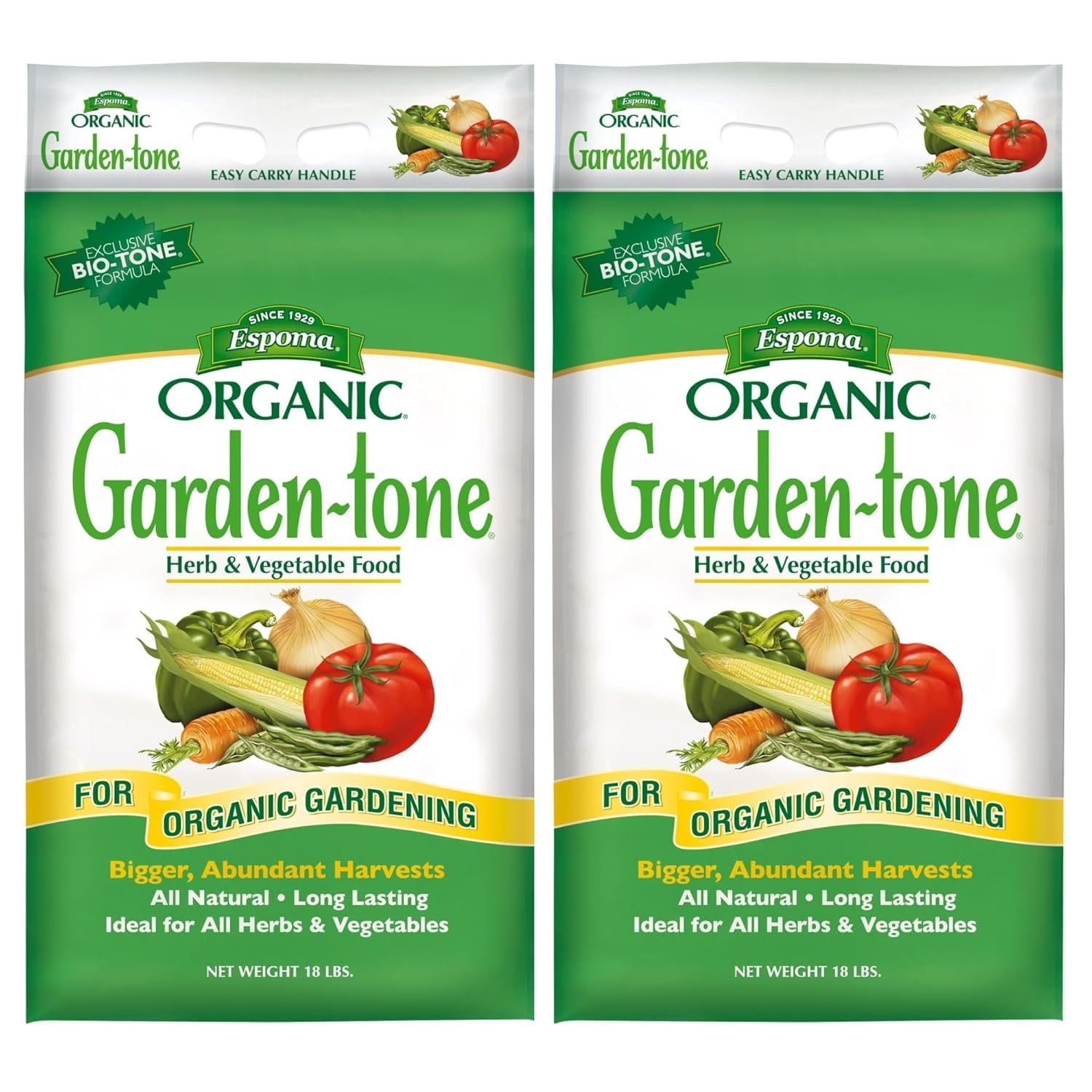 Espoma GT18 Garden Tone, 18-Pound (2-(Pack)) - Walmart.com