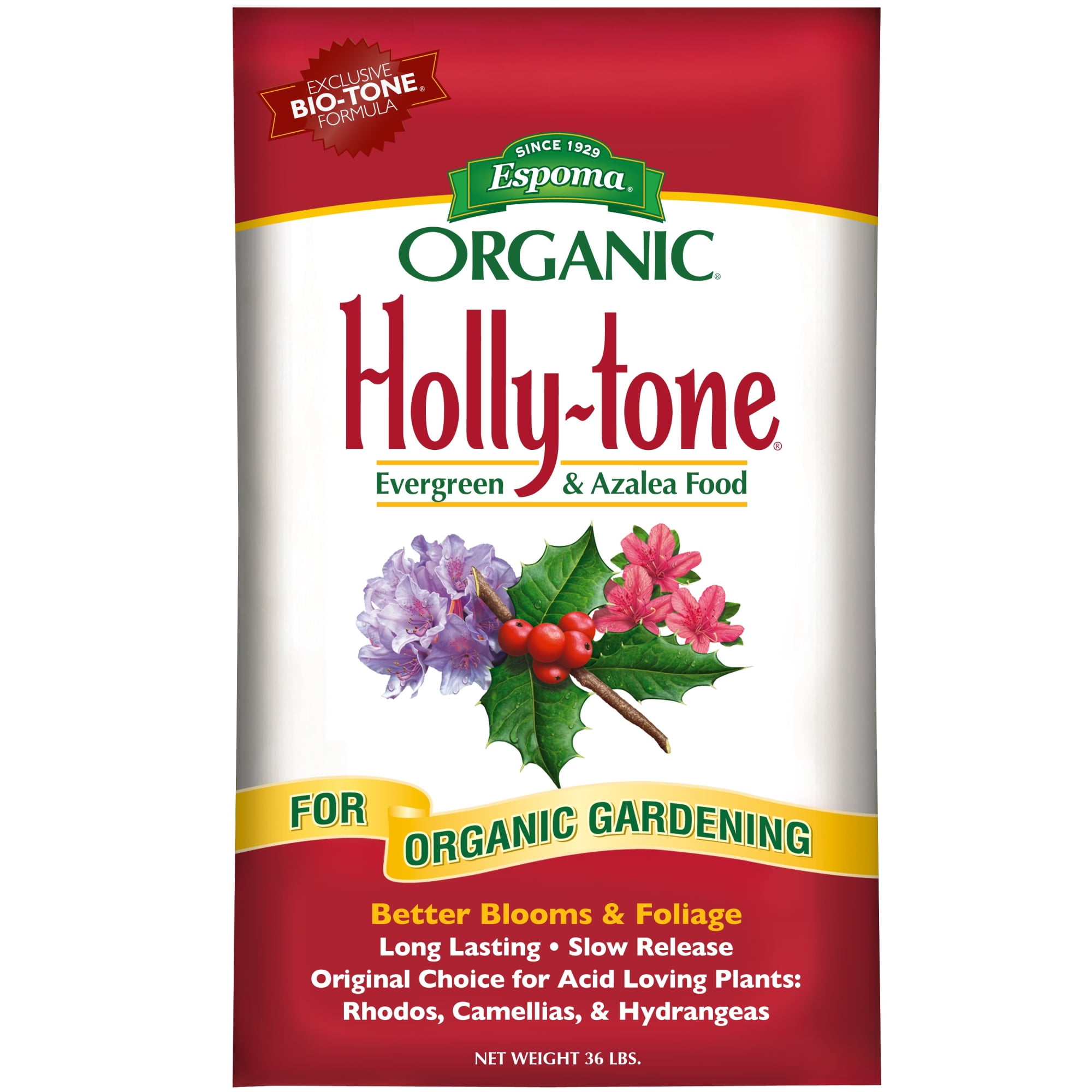 Espoma Organic Holly-Tone Evergreen & Azalea Plant Food, Nutrient-Rich ...