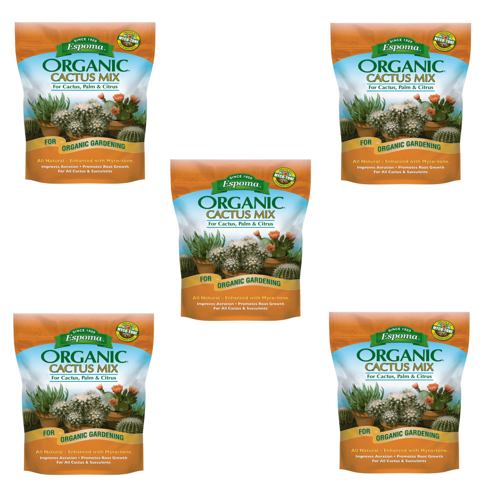 Espoma Organic Cactus Potting Mix for Cactus, Palm, & Citrus, 4 Qts., 5 ...