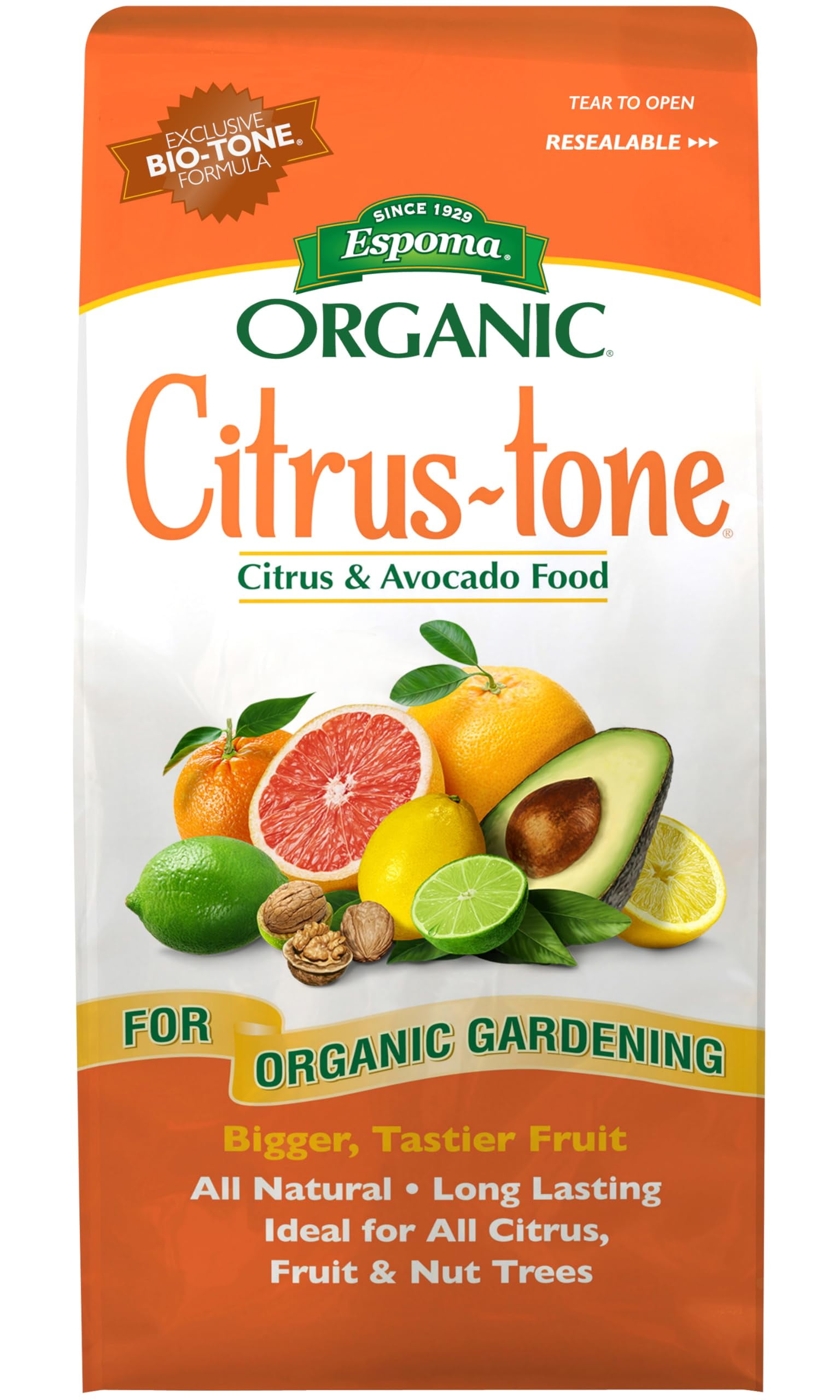 Espoma Organic Citrus-Tone 5-2-6 JKF25 Natural & Organic Fertilizer and Plant Food for All ...