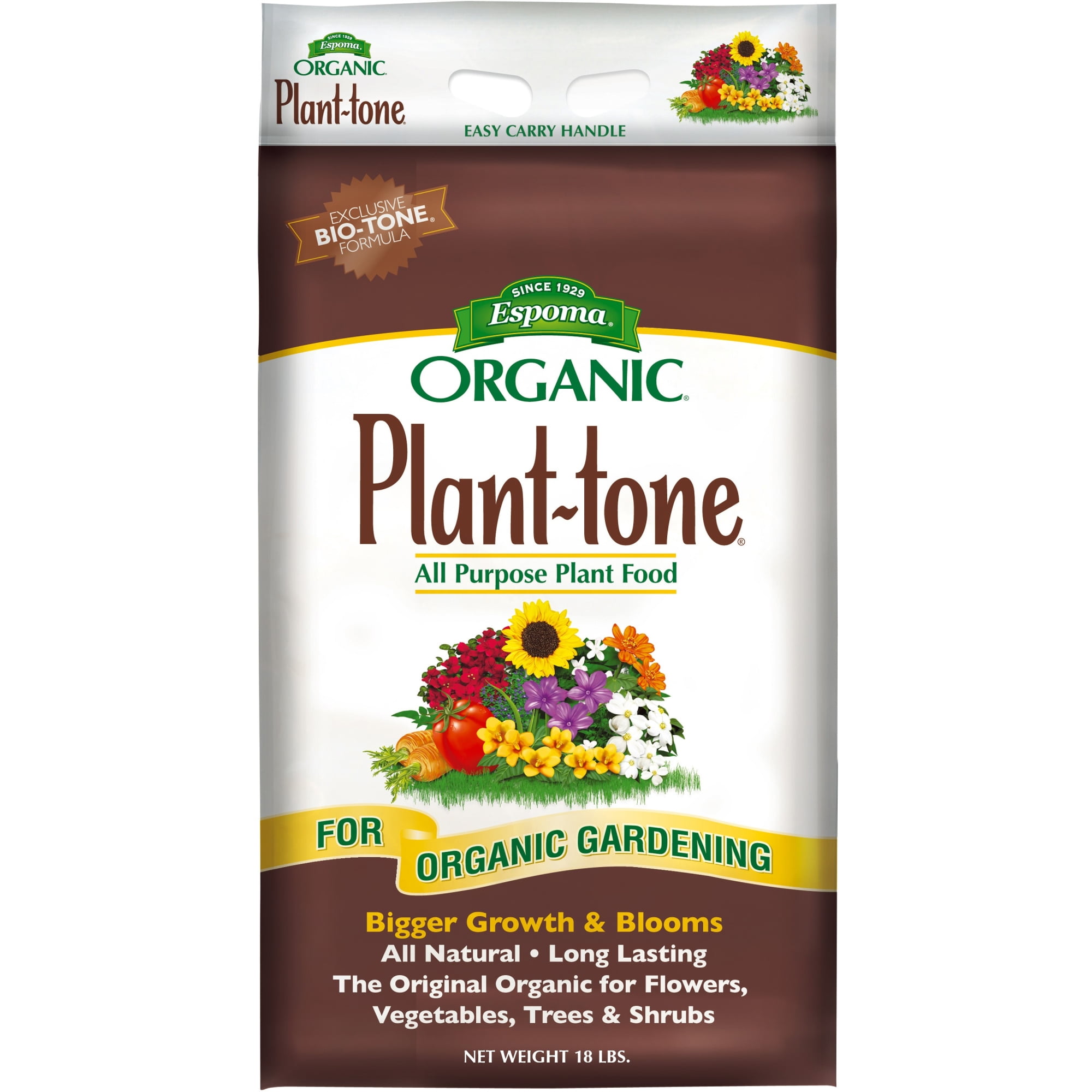 Espoma Plant-tone Organic Fertilizer, All-Purpose, 5-3-3 Formula, 18 lb ...