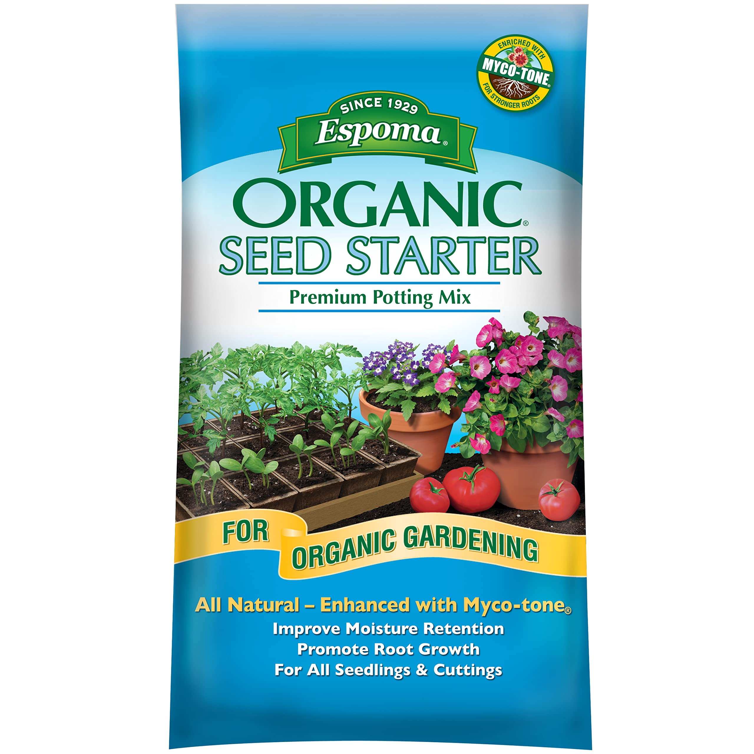 Espoma Organic Seed Starter Premium Potting AIS1 Soil Mix - All Natural ...