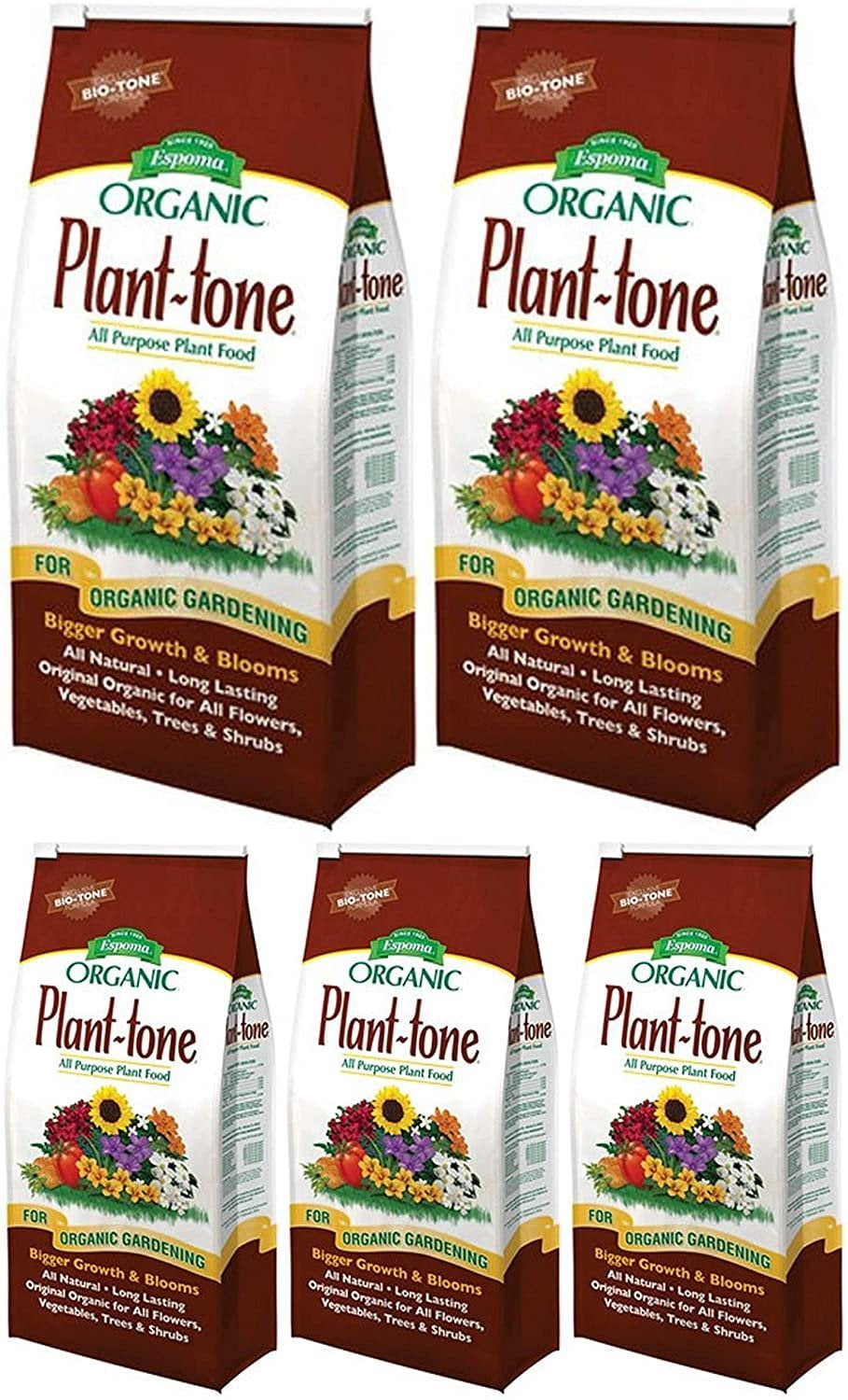 Espoma PT4 4-Pound Plant-Tone Organic 5-3-3 Plant Food - 5 Pack ...