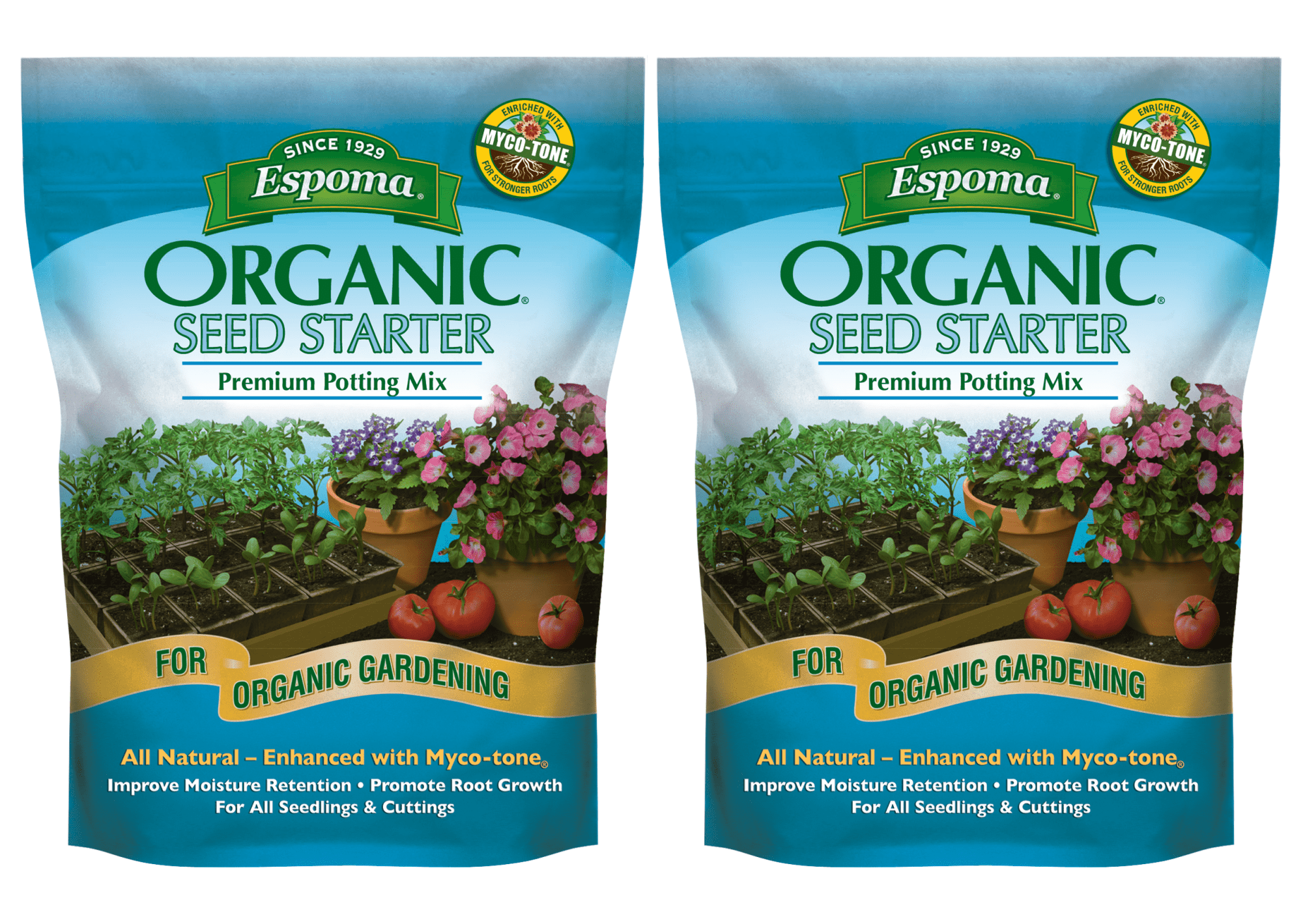 Espoma, Seed Starter Potting Mix, 8 qt, Pack of 2, Contains Myco-tone ...