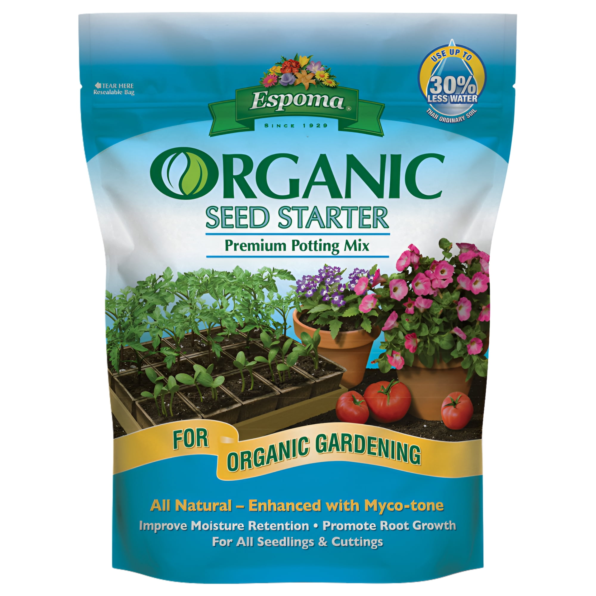 Espoma Organic Garden Starter, Soil Humus, 8 Quart Seed Starting Mix ...