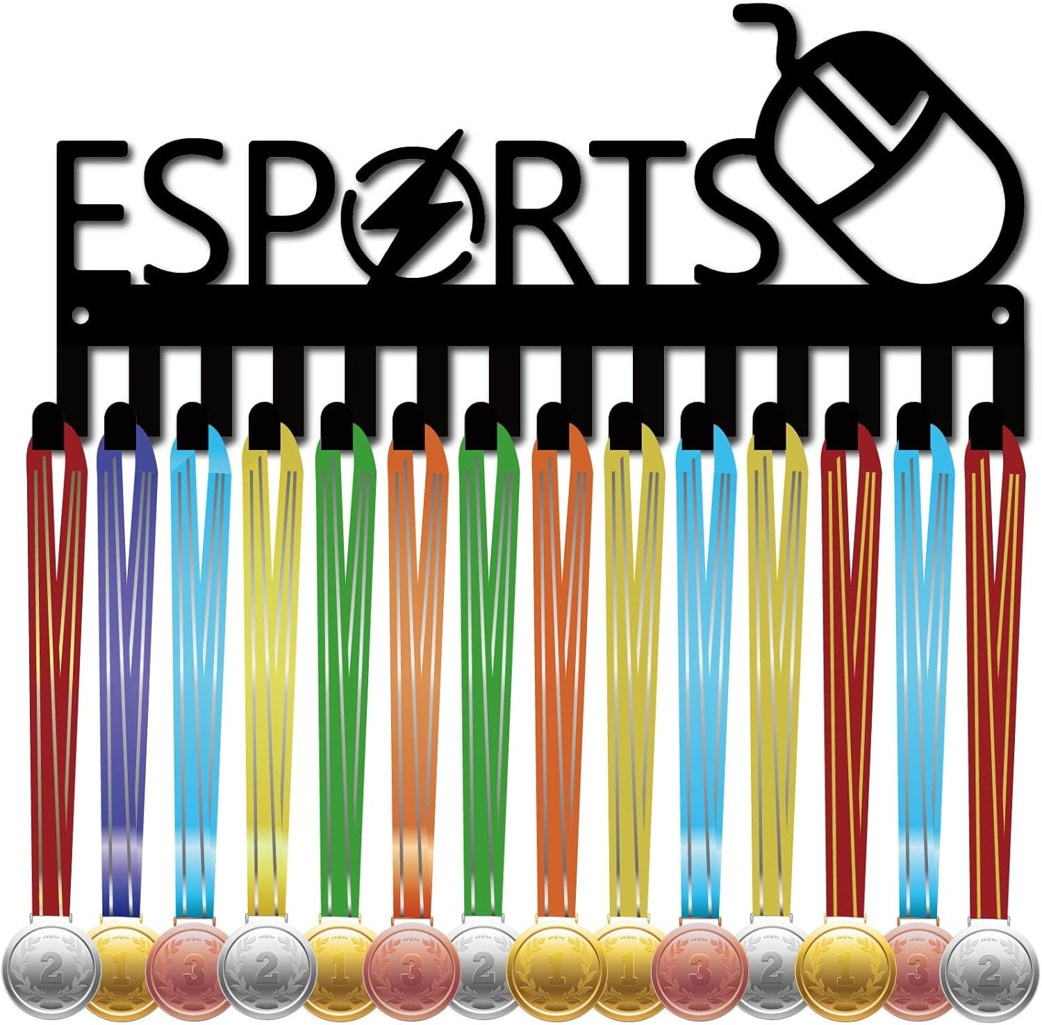 Esports Medal Holder Hanger Medals Display Rack Black Metal Iron Small ...