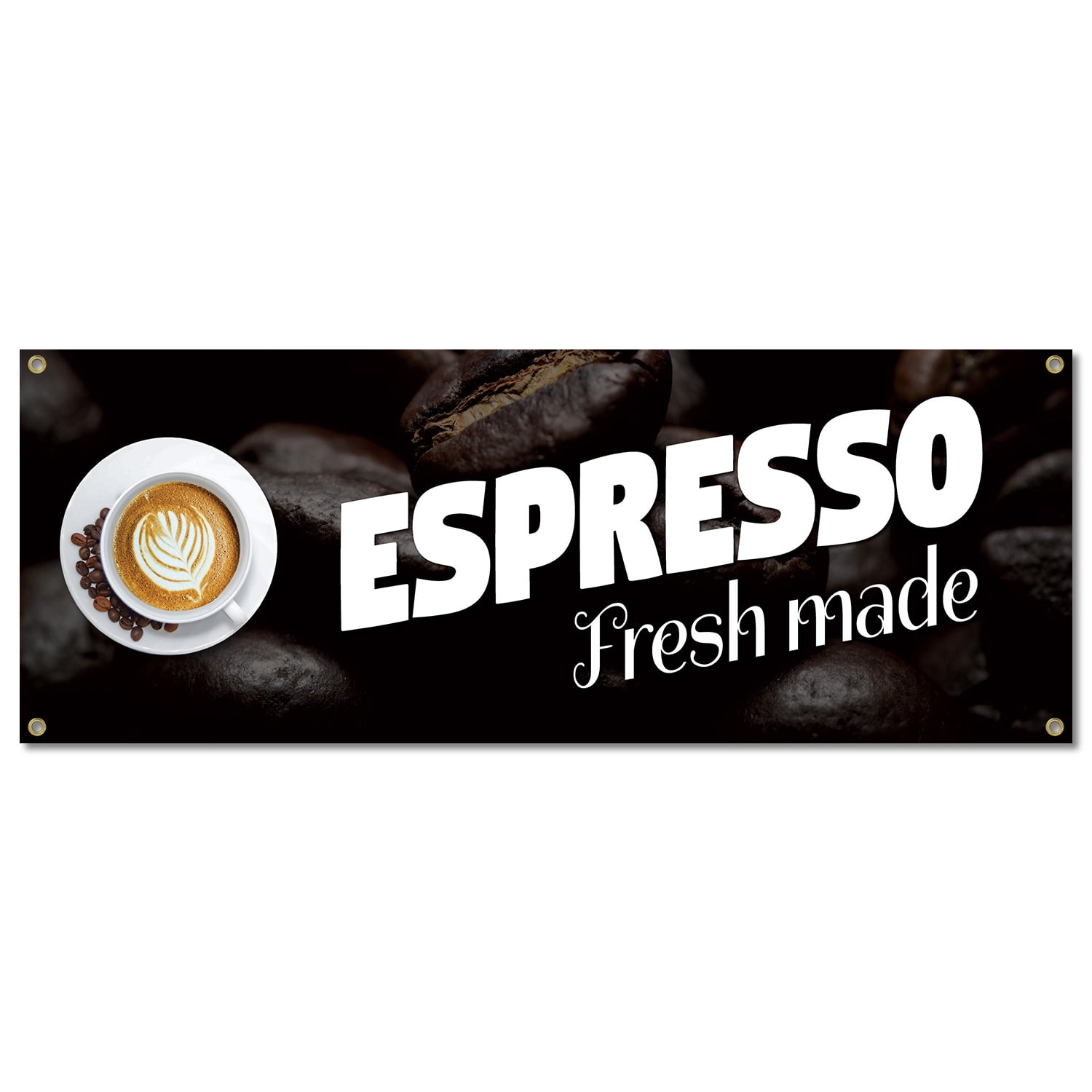 Espresso | 18" X 48" Banner | Outdoor Vinyl Sign With Grommets | Coffee ...