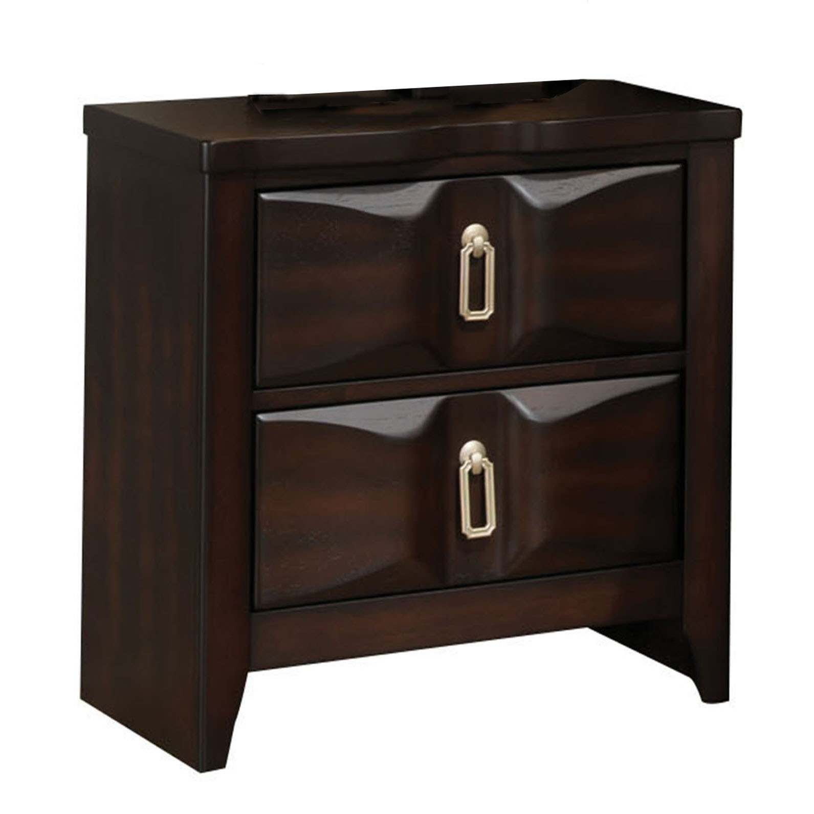Espresso 2-Drawer Nightstand,Espresso Wood Furniture Bedroom ...