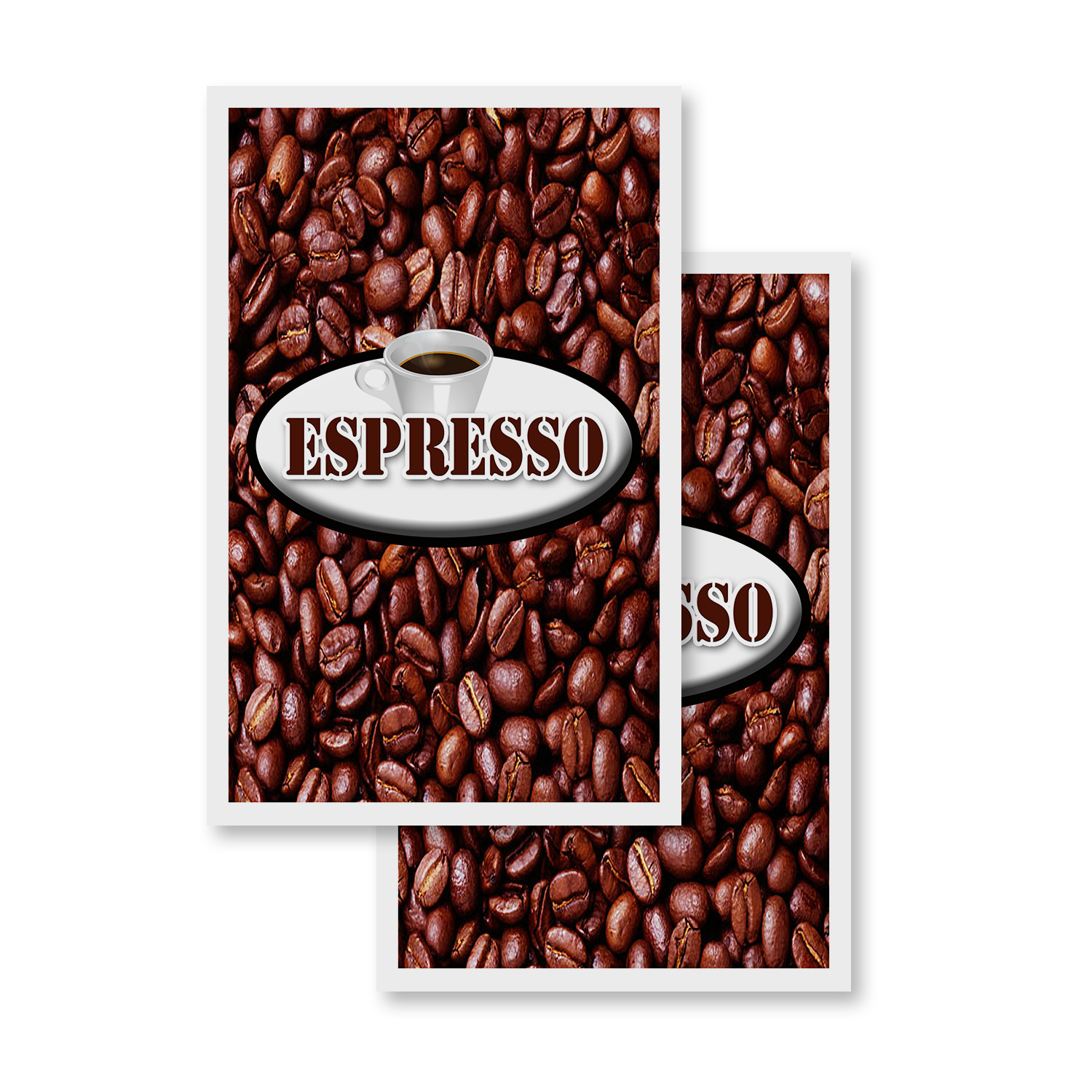 Espresso (2-PACK) 24" x 36" Vinyl Decals | Sign Insert Peel & Stick ...