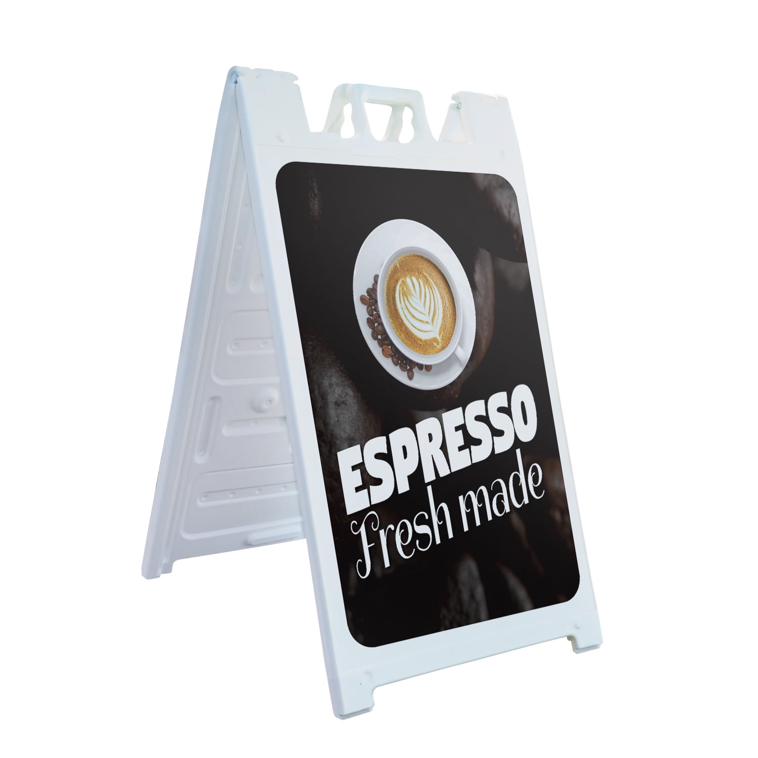 Espresso 24" x 36" Double Sided A-Frame Sidewalk Sign, Includes 2 ...