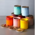 Espresso Accessories,YiXing Ceramic Colored Coffee Canisters for Store ...