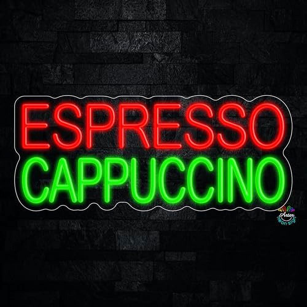 Espresso Cappuccino LED Neon Sign 24"L x 10"H #32245 - Walmart.com