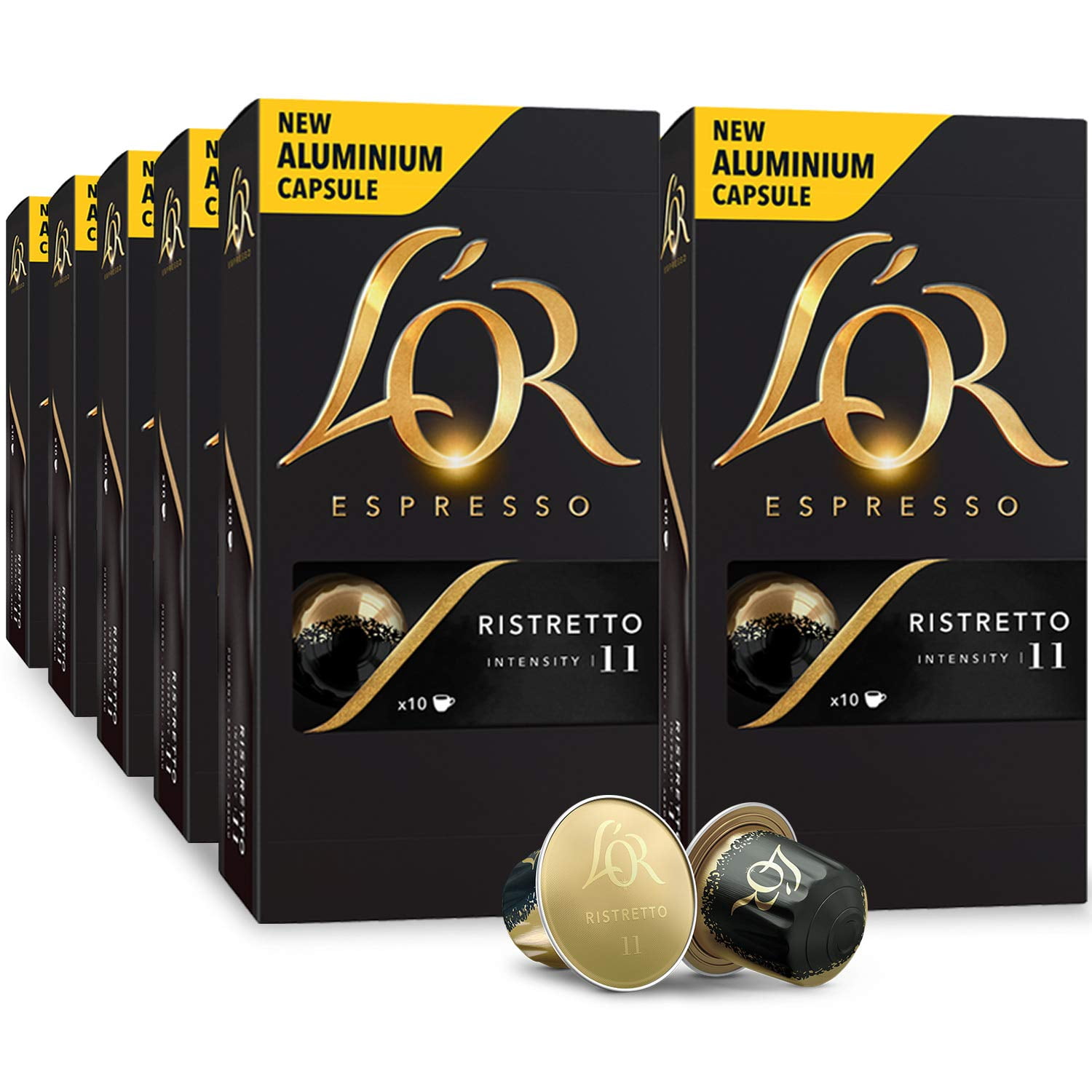 Espresso Capsules, 100 Count Ristretto, Single-Serve Aluminum Coffee ...