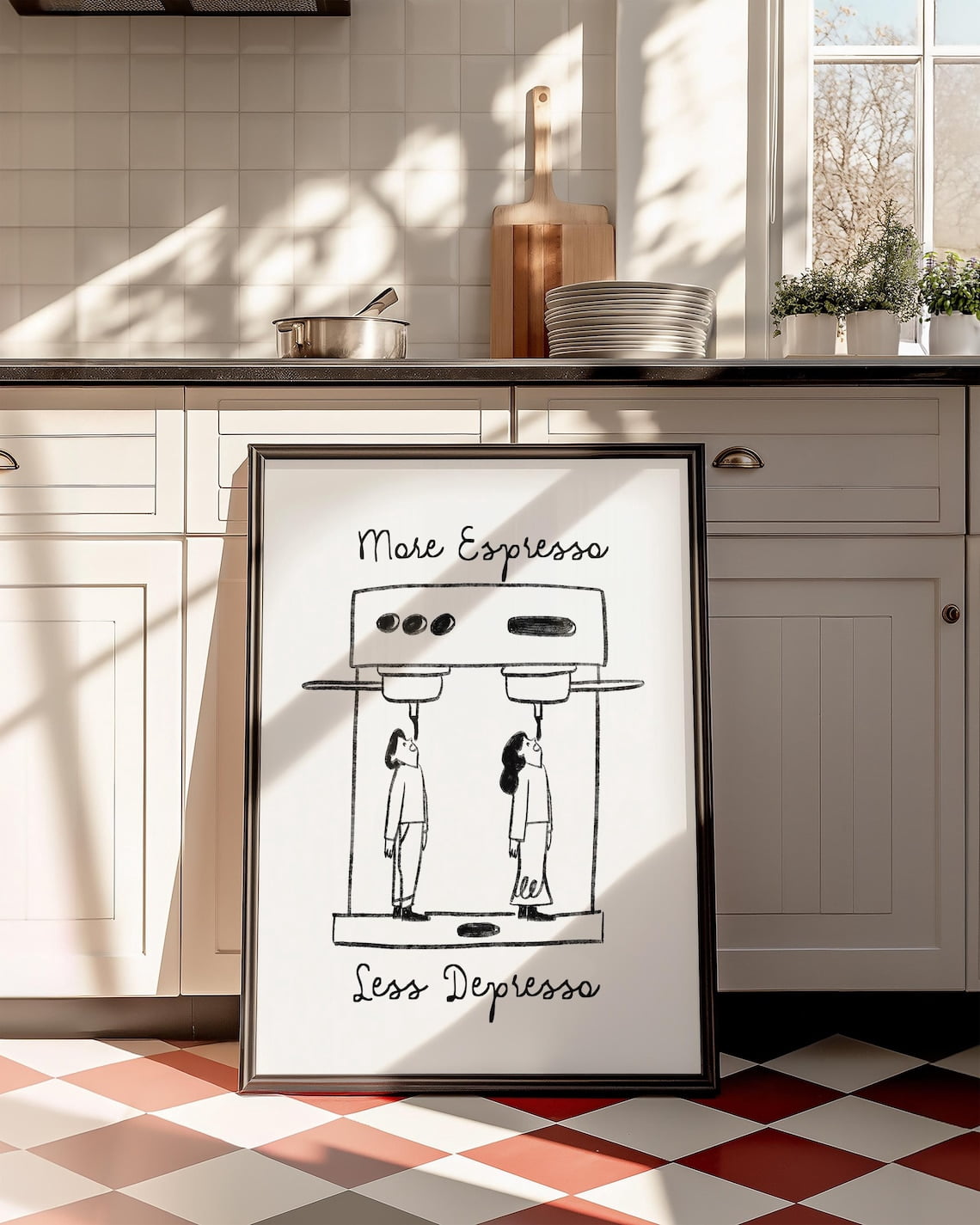 Espresso Coffee Bar Typography Kitchen Wall Art, Unframed Paper Print ...