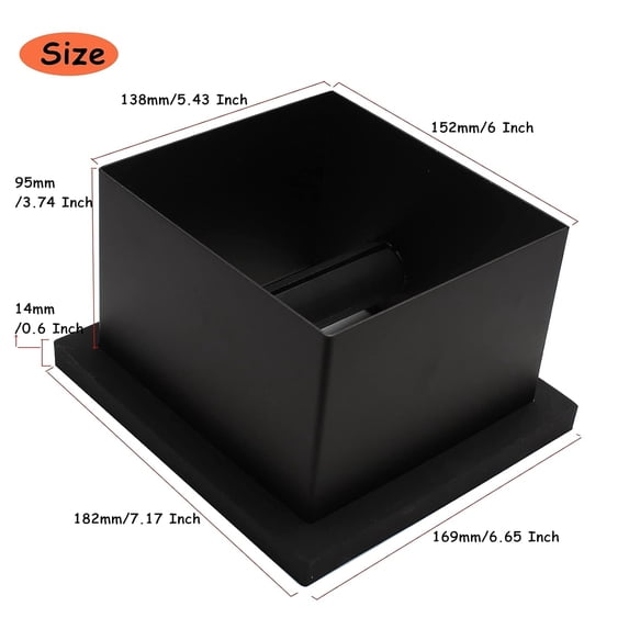 Espresso Coffee Ground Knock Box Chute, Stainless Steel Bottomless ...