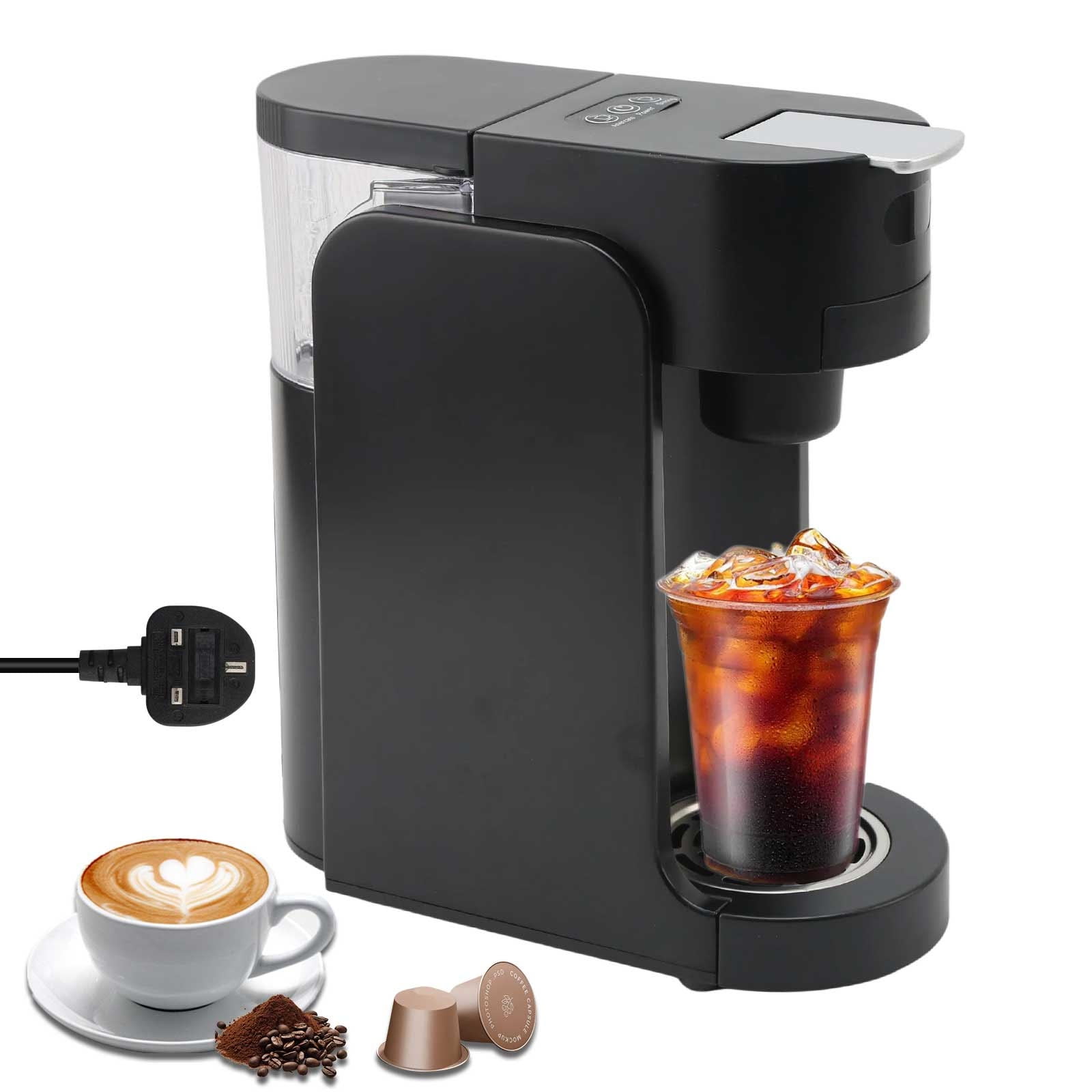 Single Serve K-Cup Pod Coffee Maker, Mini Espresso Coffee Machine with ...