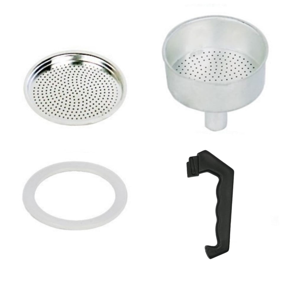 Espresso Coffee Moka Pot Replacement Parts Handle,Gasket Seal,Funnel ...