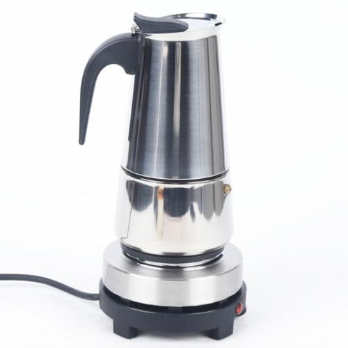 Espresso Coffer Maker Stainless Steel Moka Coffee Pot With Electric ...
